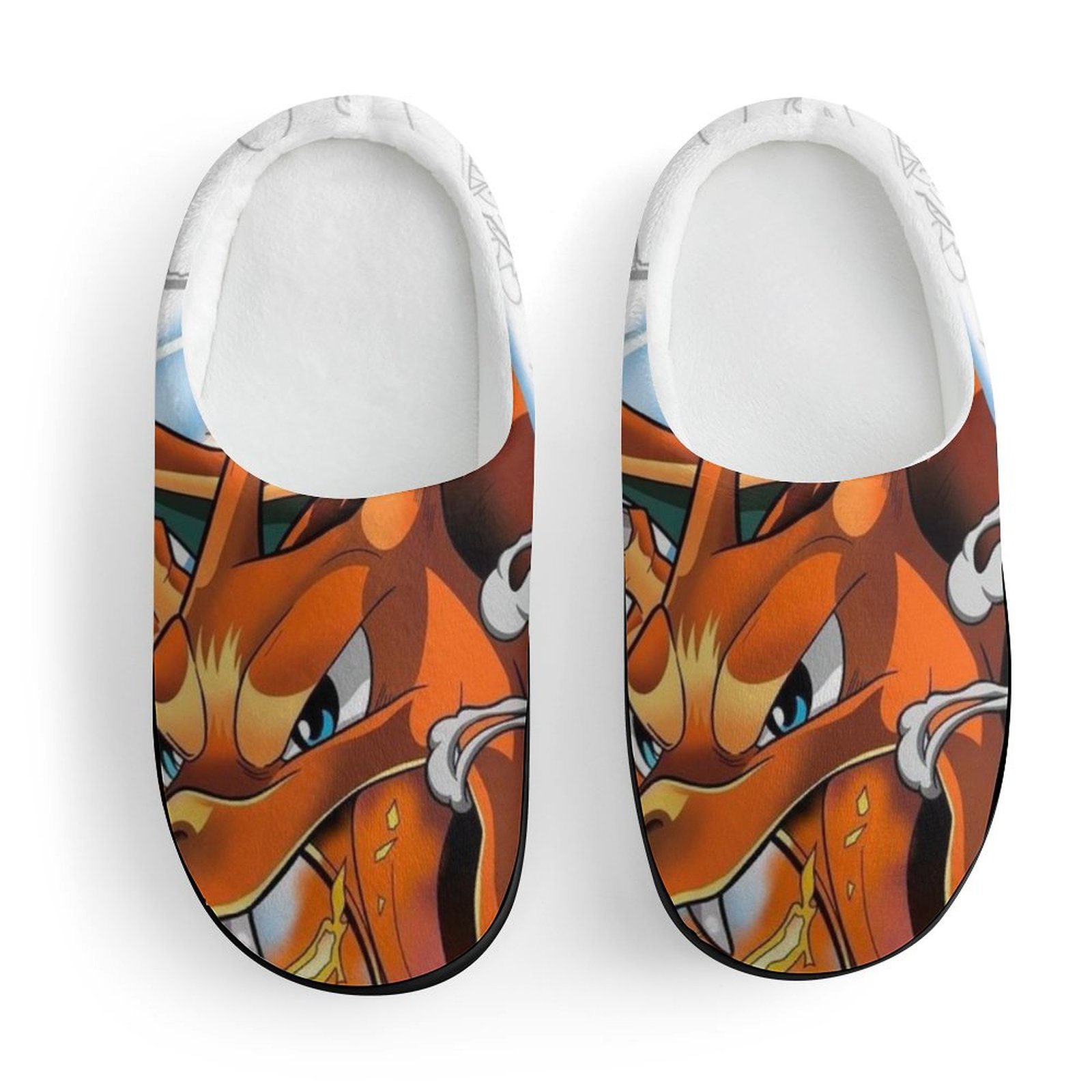 Pokemon Charizard Cotton Slippers Unisex Slip-On Plush Slippers Non ...