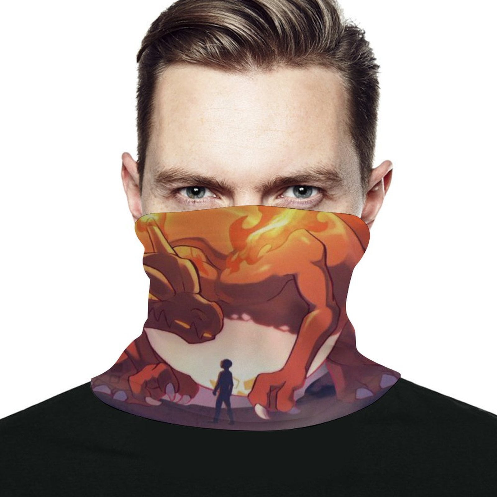 Pokemon Charizard Neck Gaiter Face Cover for Men Women Anti-static for ...