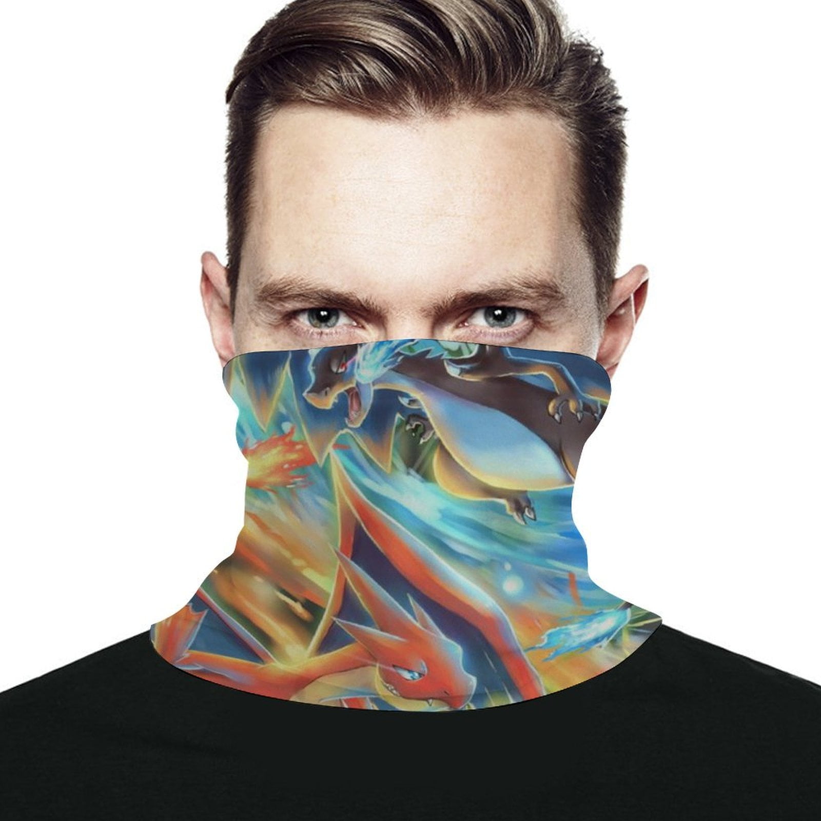 Pokemon Charizard Neck Gaiter Face Cover for Men Women Anti-static for ...