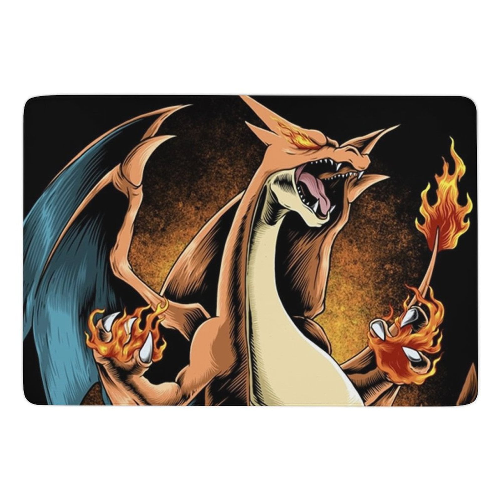 Pokemon Charizard Velvet Floor Mat，Washable Rug for Living Room ...