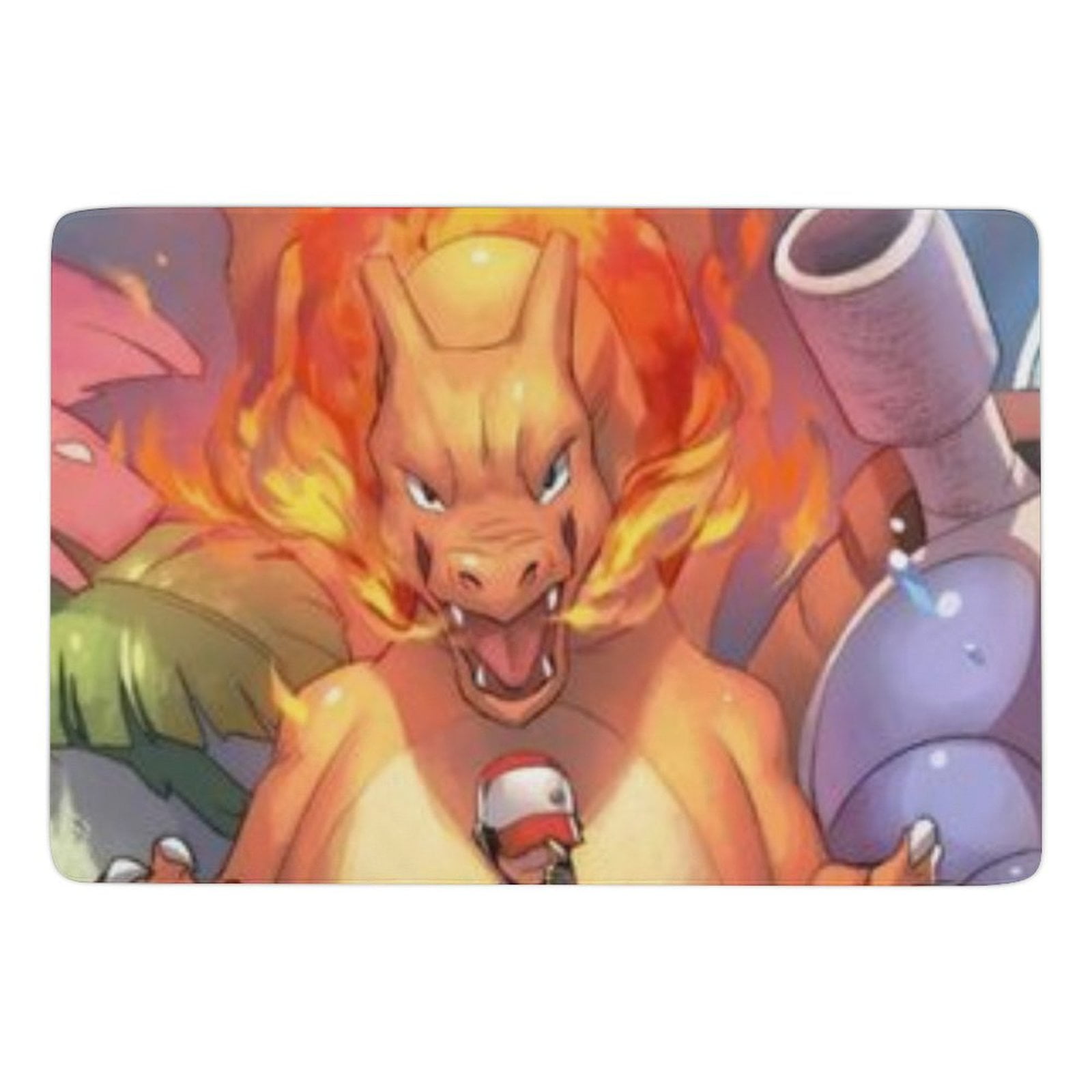 Pokemon Charizard Velvet Floor Mat，Washable Rug for Living Room ...