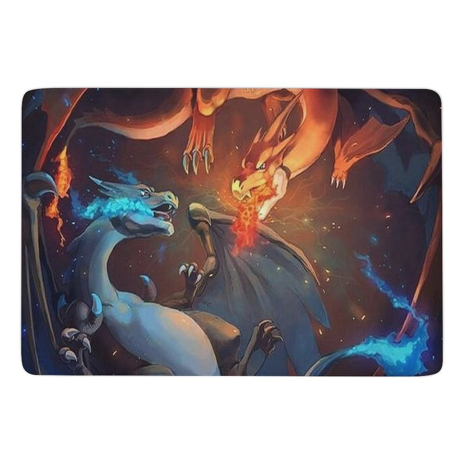 Pokemon Charizard Velvet Floor Mat，Washable Rug for Living Room ...