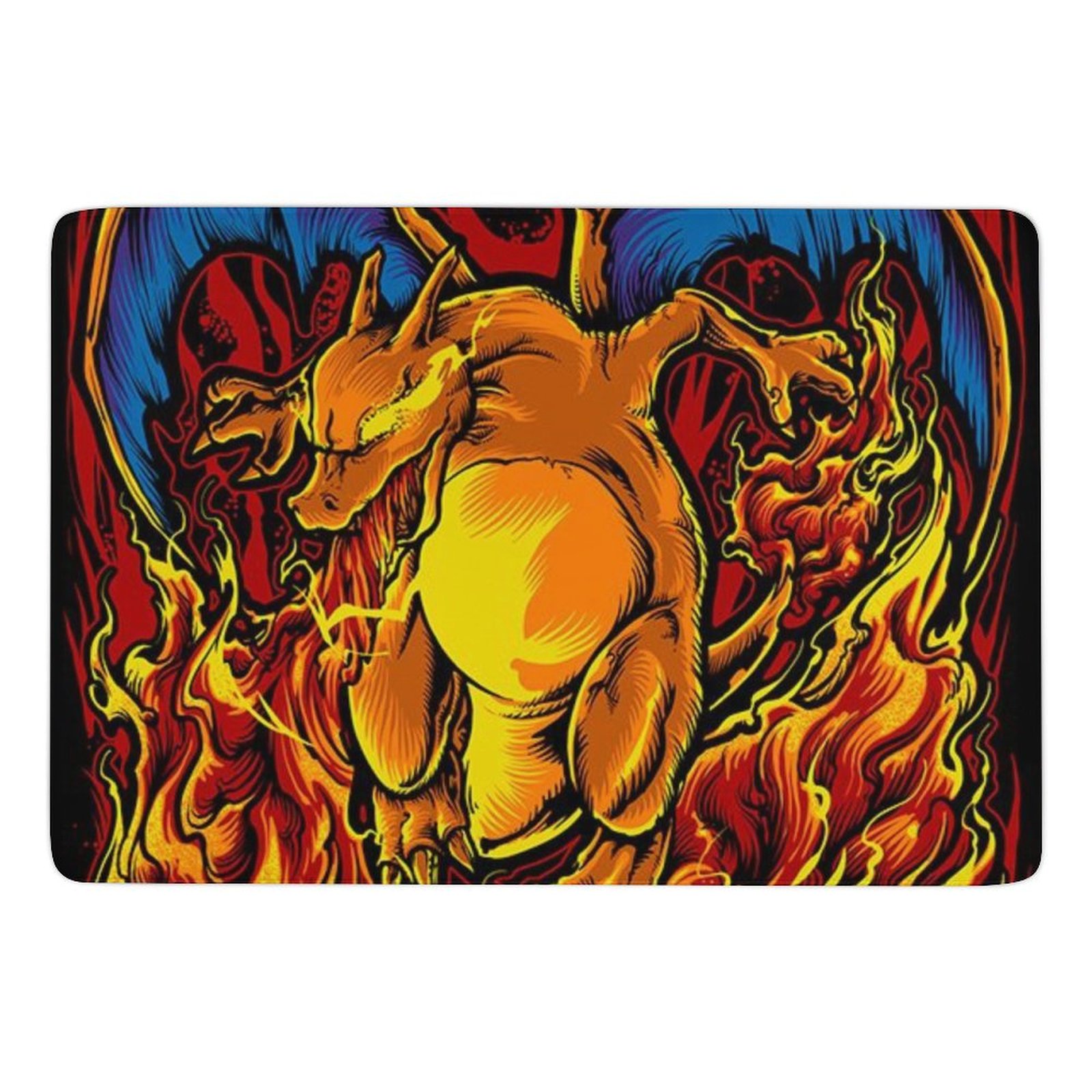 Pokemon Charizard Velvet Floor Mat，Washable Rug for Living Room ...