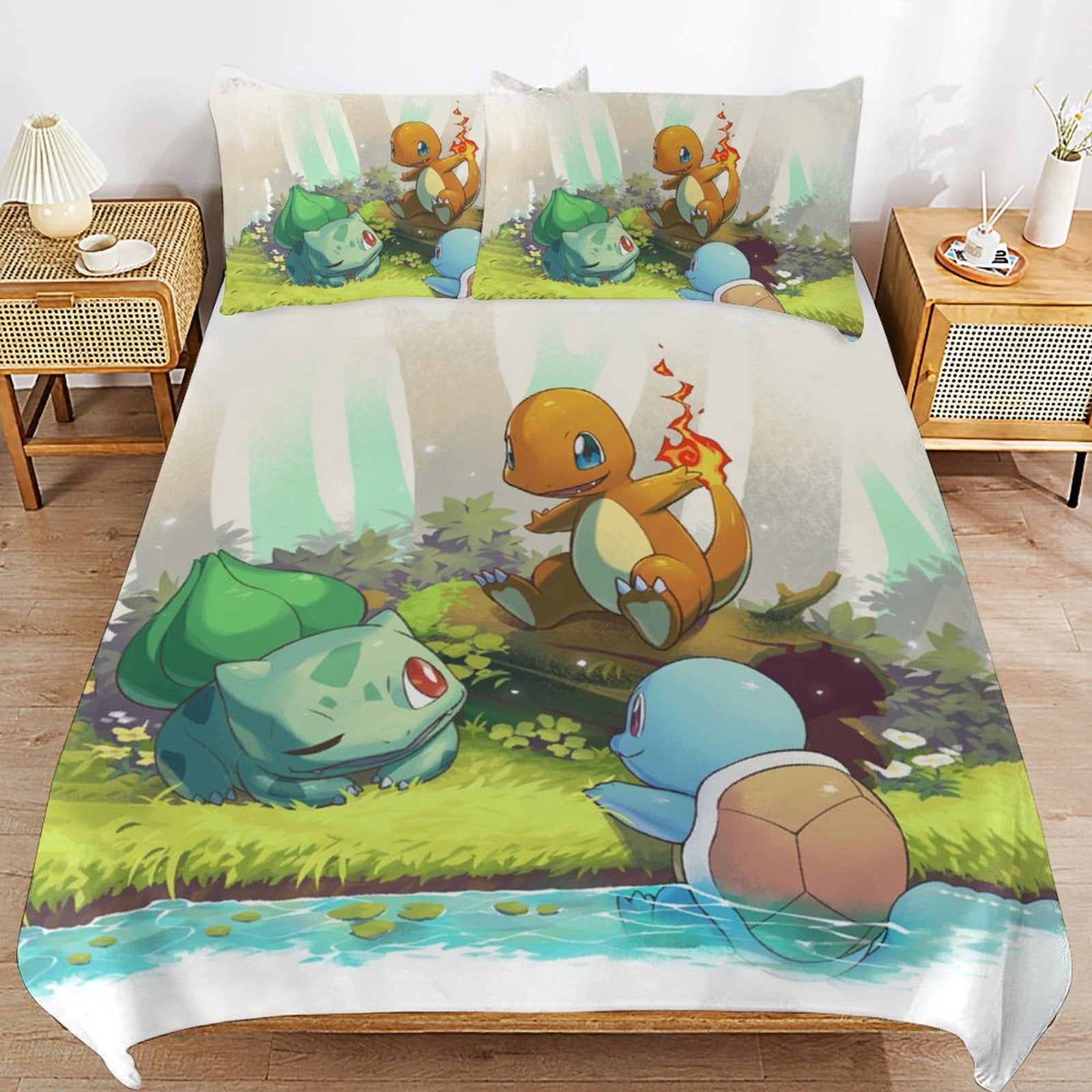 Pokemon_Charmander 3-Piece All Season Bedding Set, Comforter Set with ...