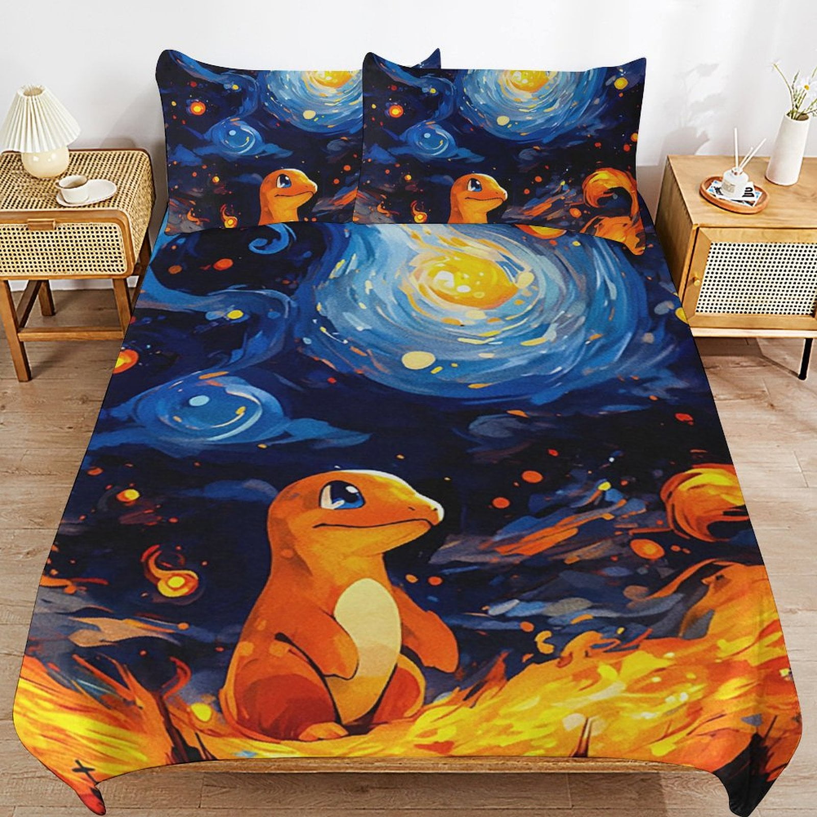 Pokemon_Charmander 3-Piece All Season Bedding Set, Comforter Set with ...