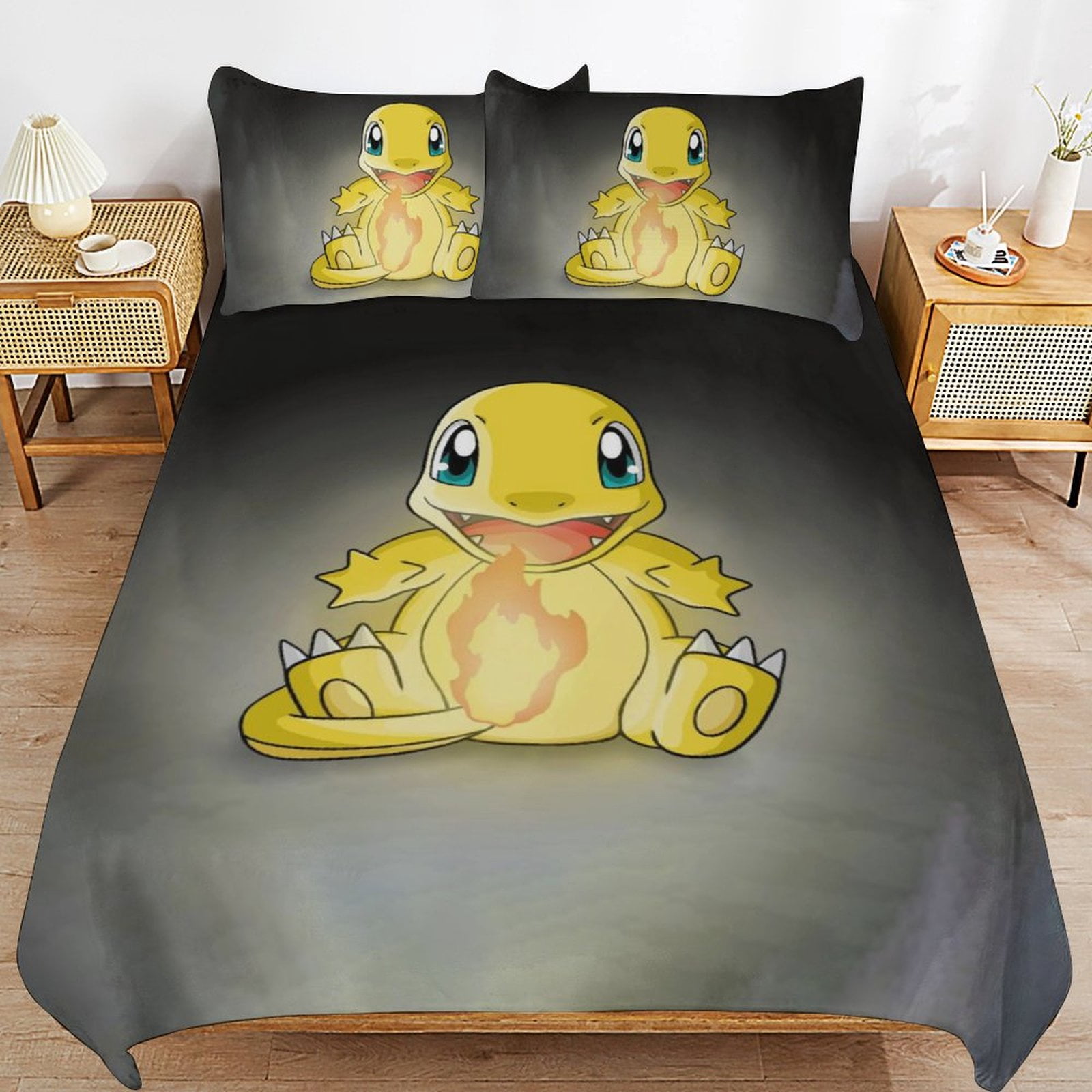 Pokemon_Charmander 3-Piece All Season Bedding Set, Comforter Set with ...
