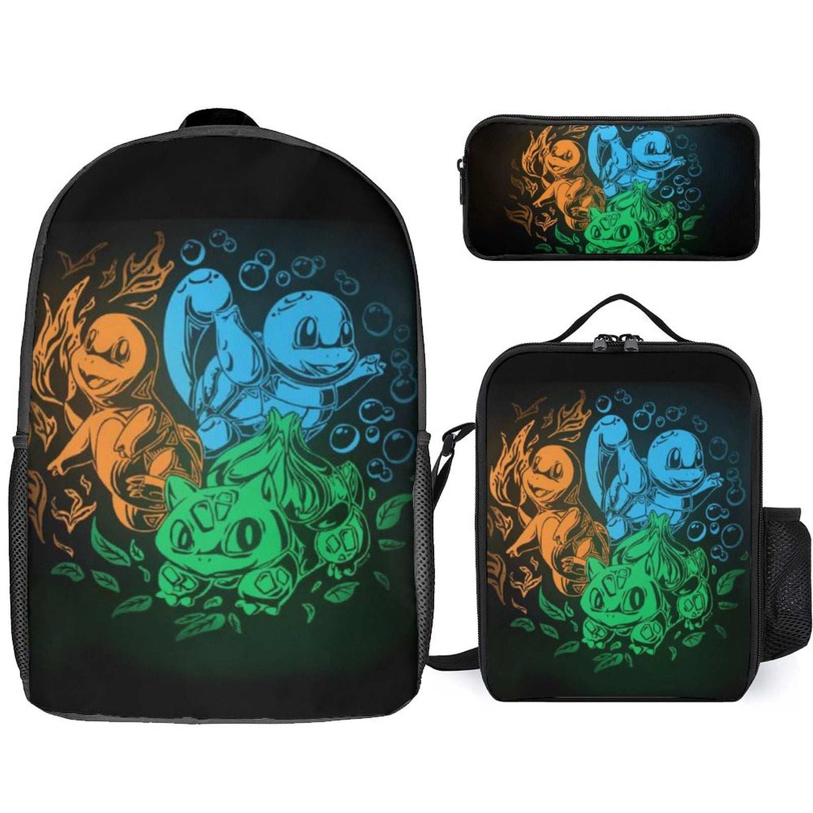 Pokemon_Charmander 3D Printed One size 3PCS Laptop Backpacks ...
