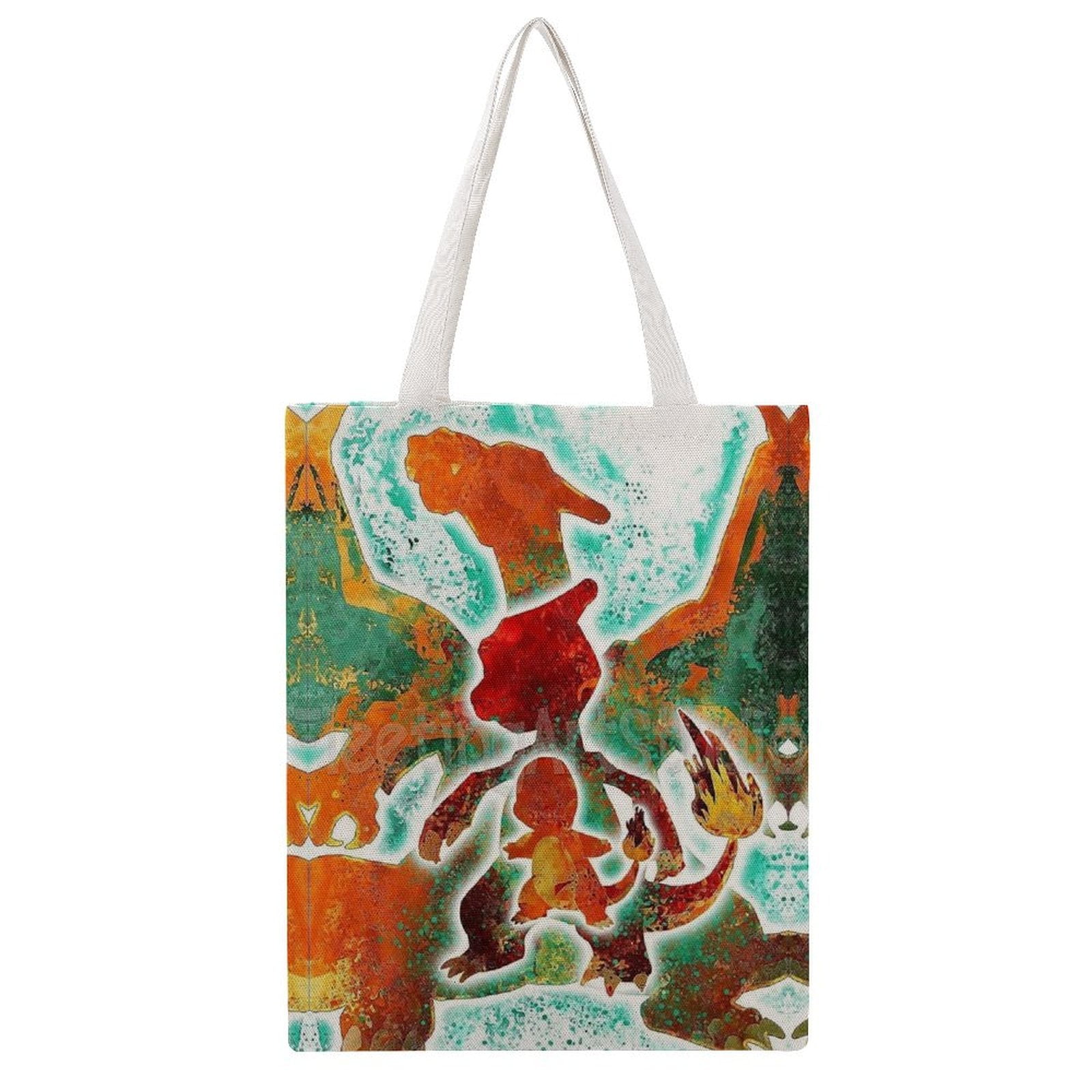 Pokemon Charmander Canvas Tote Bag Beautiful Cute Shopping Tote Bag ...