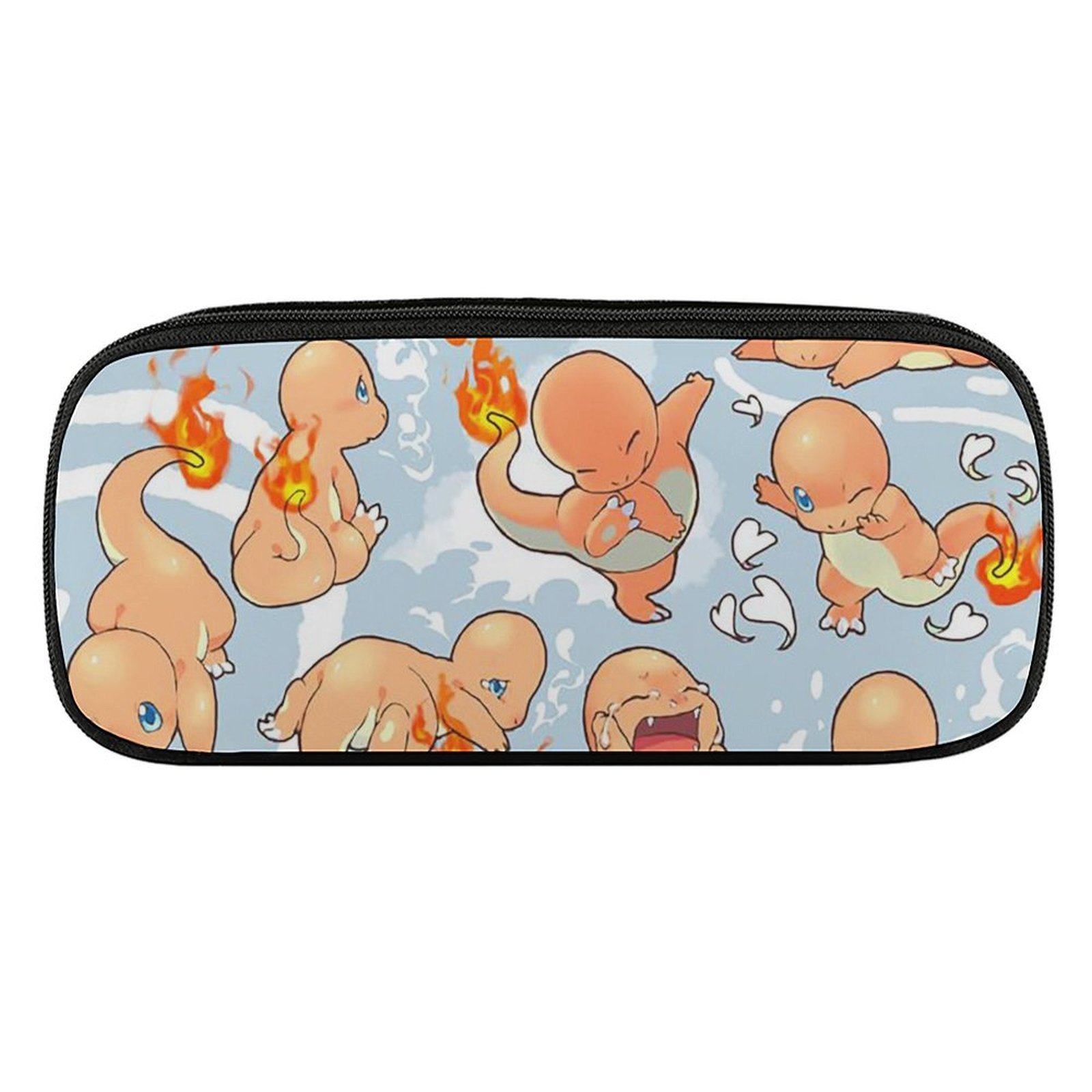 Pokemon_Charmander Cartoon Leather Pencil Bag for Women Men Large ...
