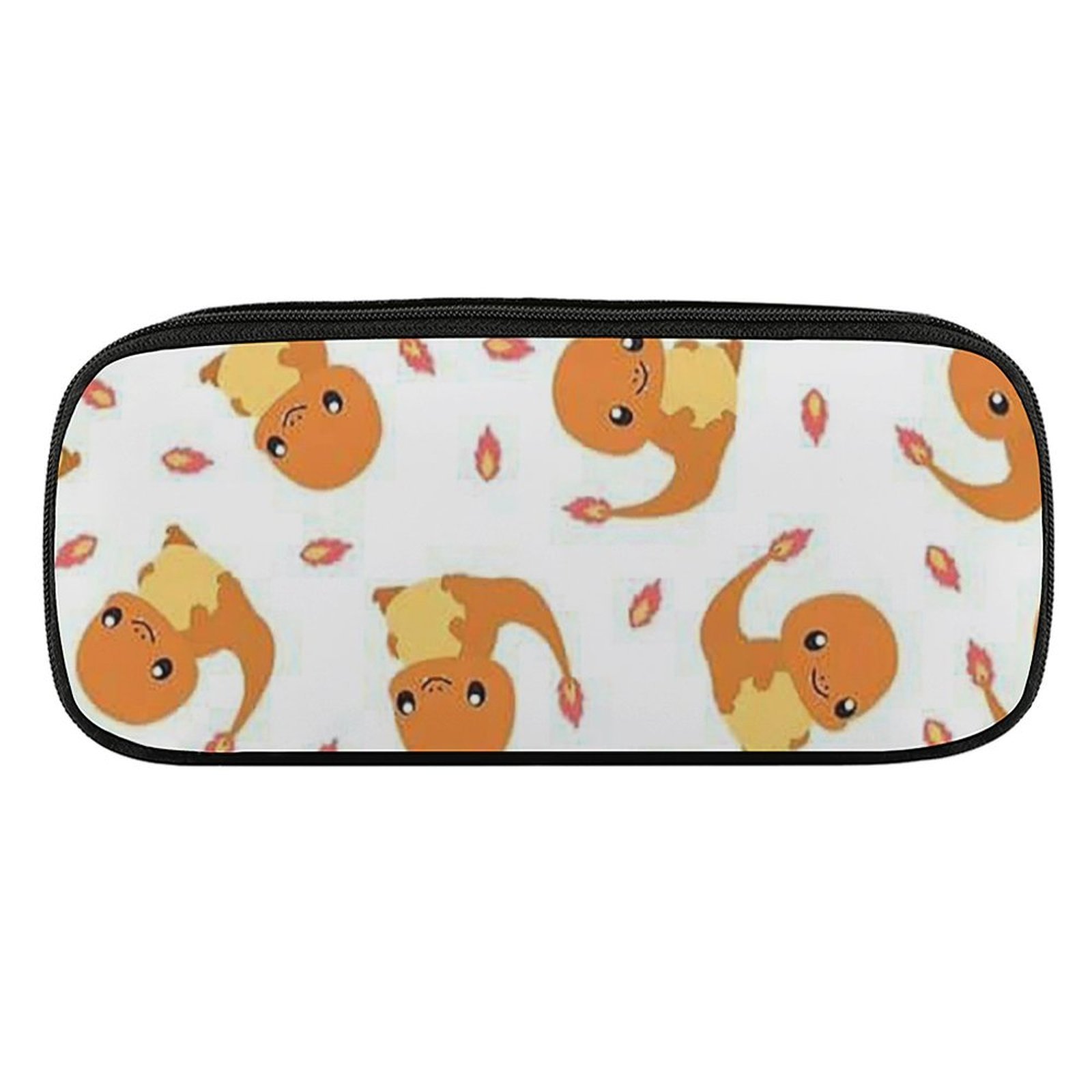Pokemon_Charmander Cartoon Leather Pencil Bag for Women Men Large ...