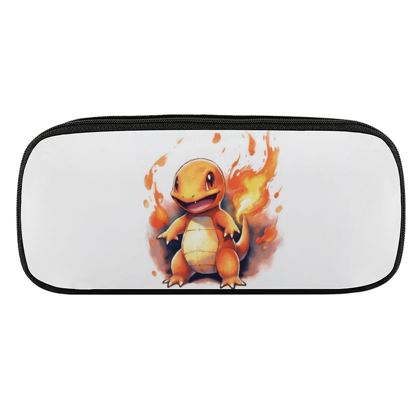 Pokemon_Charmander Cartoon Leather Pencil Bag for Women Men Large ...