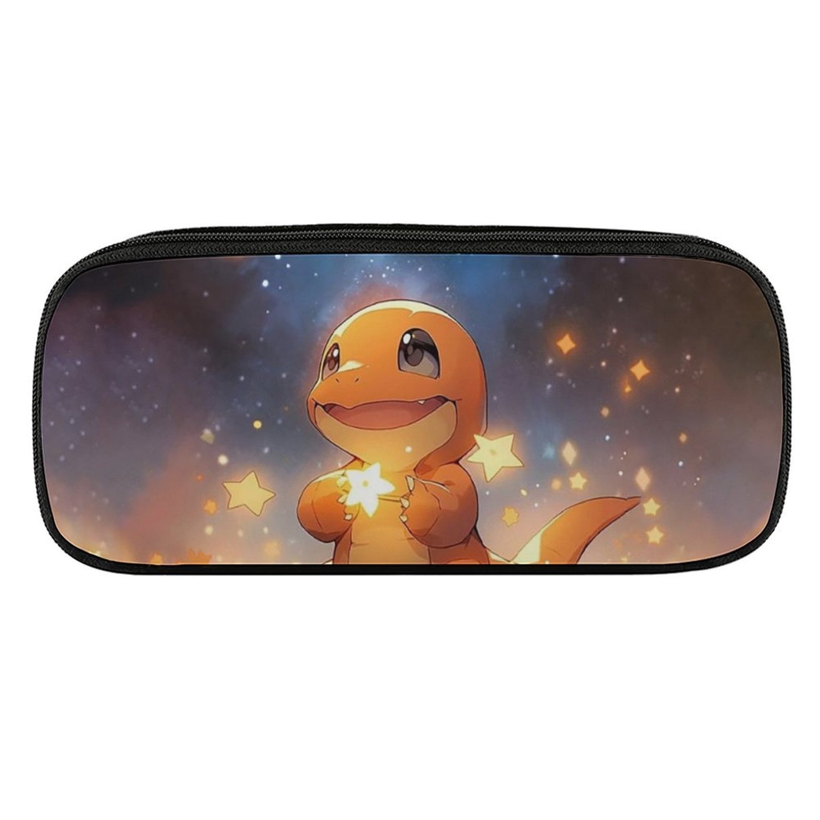 Pokemon_Charmander Cartoon Leather Pencil Bag for Women Men Large ...