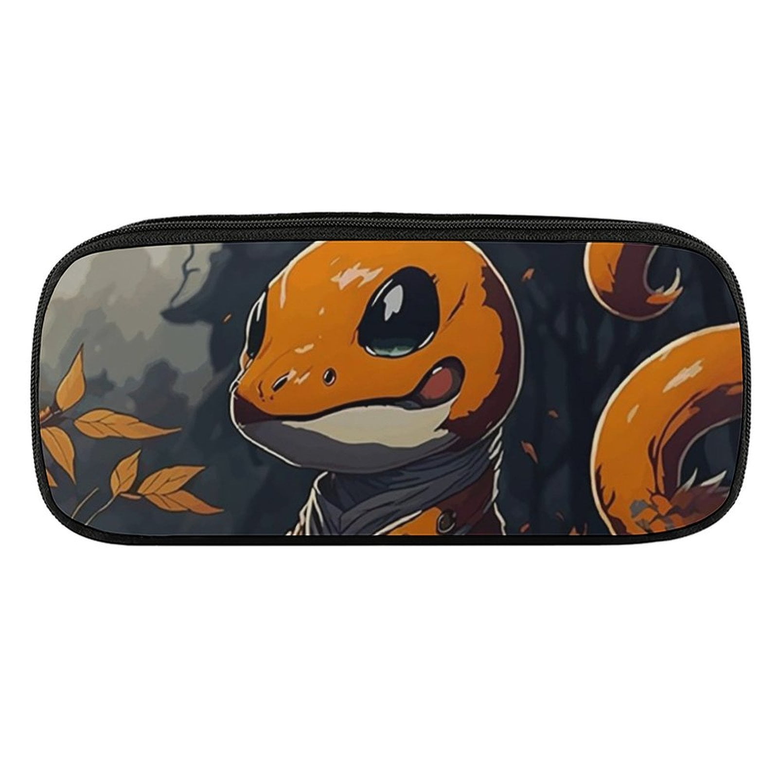 Pokemon_Charmander Cartoon Leather Pencil Bag for Women Men Large ...