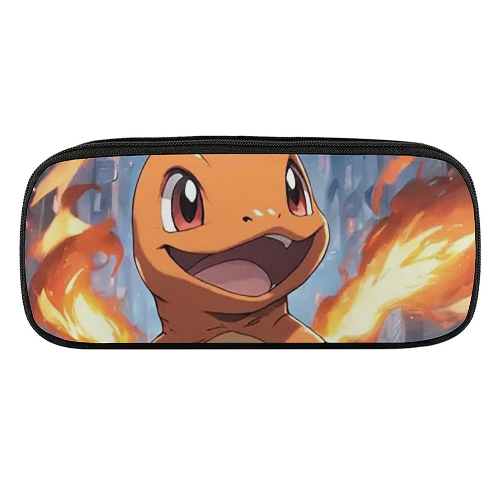 Pokemon_Charmander Cartoon Leather Pencil Bag for Women Men Large ...