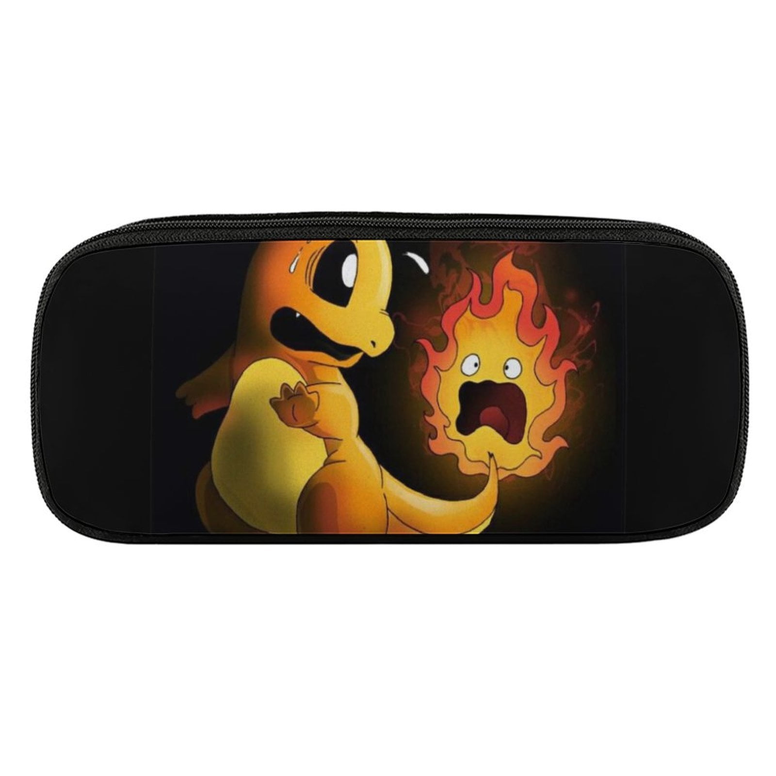 Pokemon_Charmander Cartoon Leather Pencil Bag for Women Men Large ...