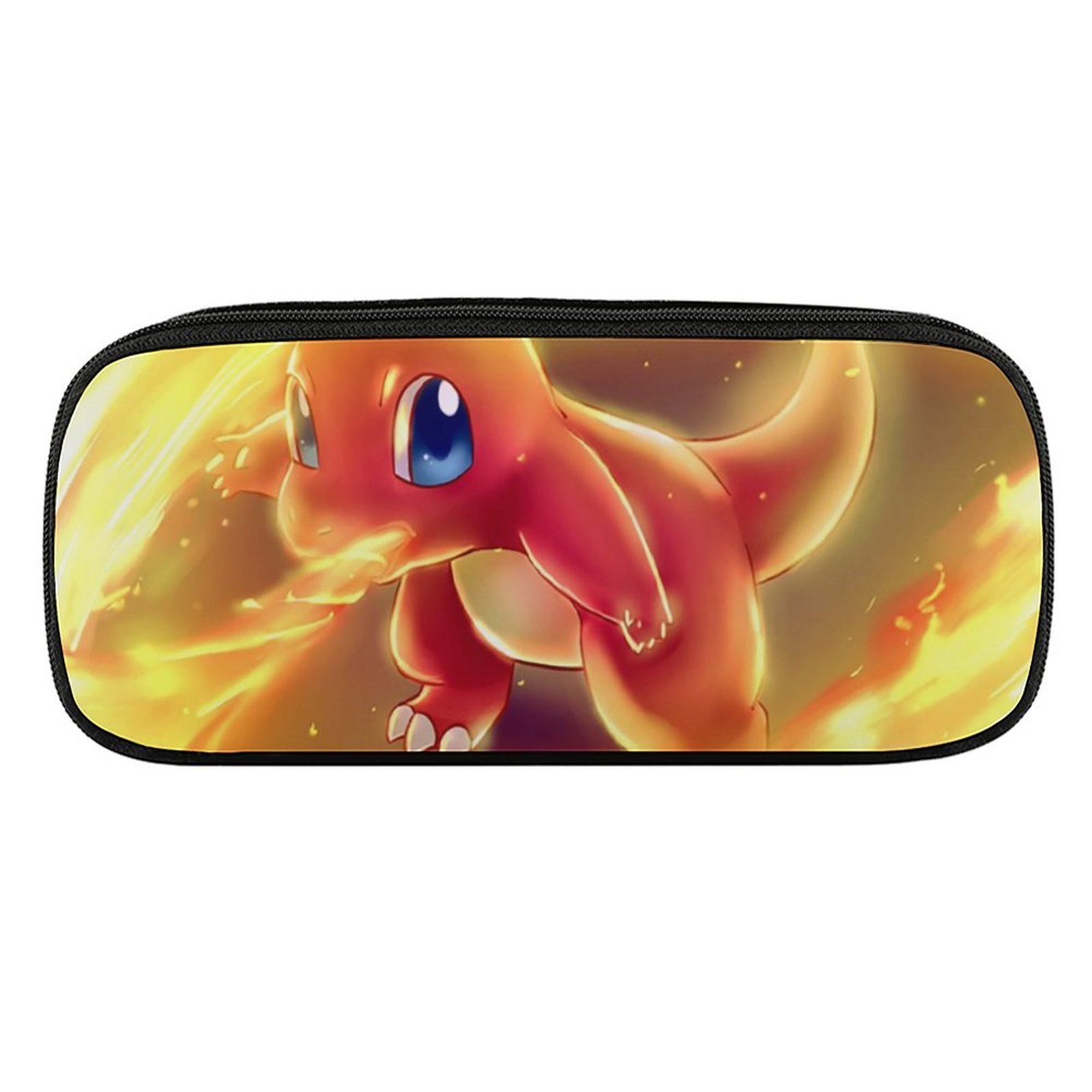 Pokemon_Charmander Cartoon Leather Pencil Bag for Women Men Large ...
