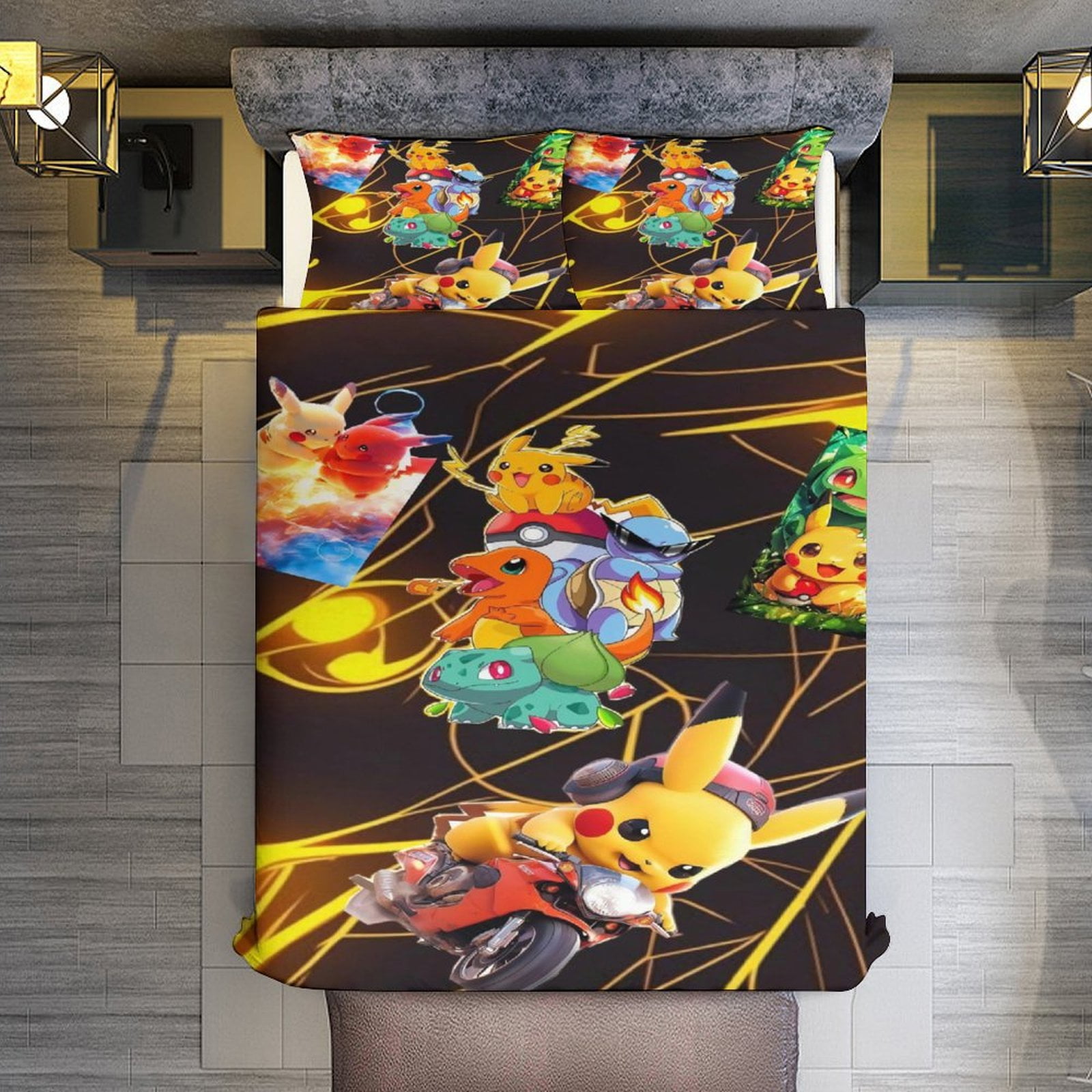 Pokemon Charmander Charizard Squirtle Bulbasaur Bedding Duvet Cover ...