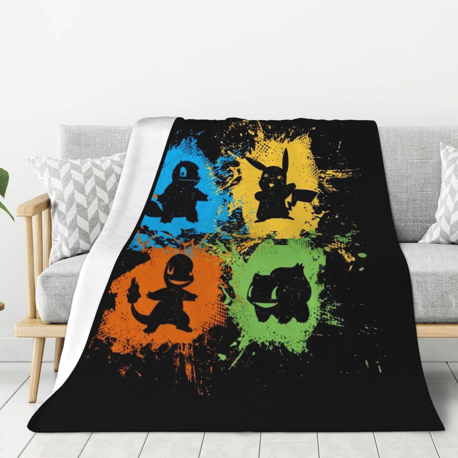 Pokemon Charmander Charizard Squirtle Bulbasaur Blanket,Throw Blanket ...