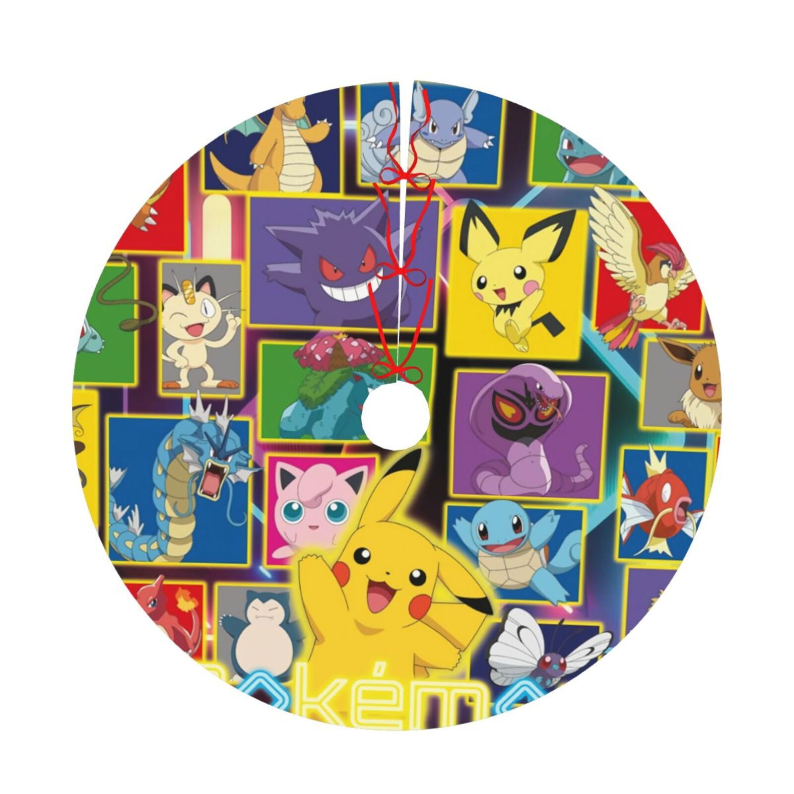 Pokemon Charmander Charizard Squirtle Bulbasaur Christmas Tree Skirt ...