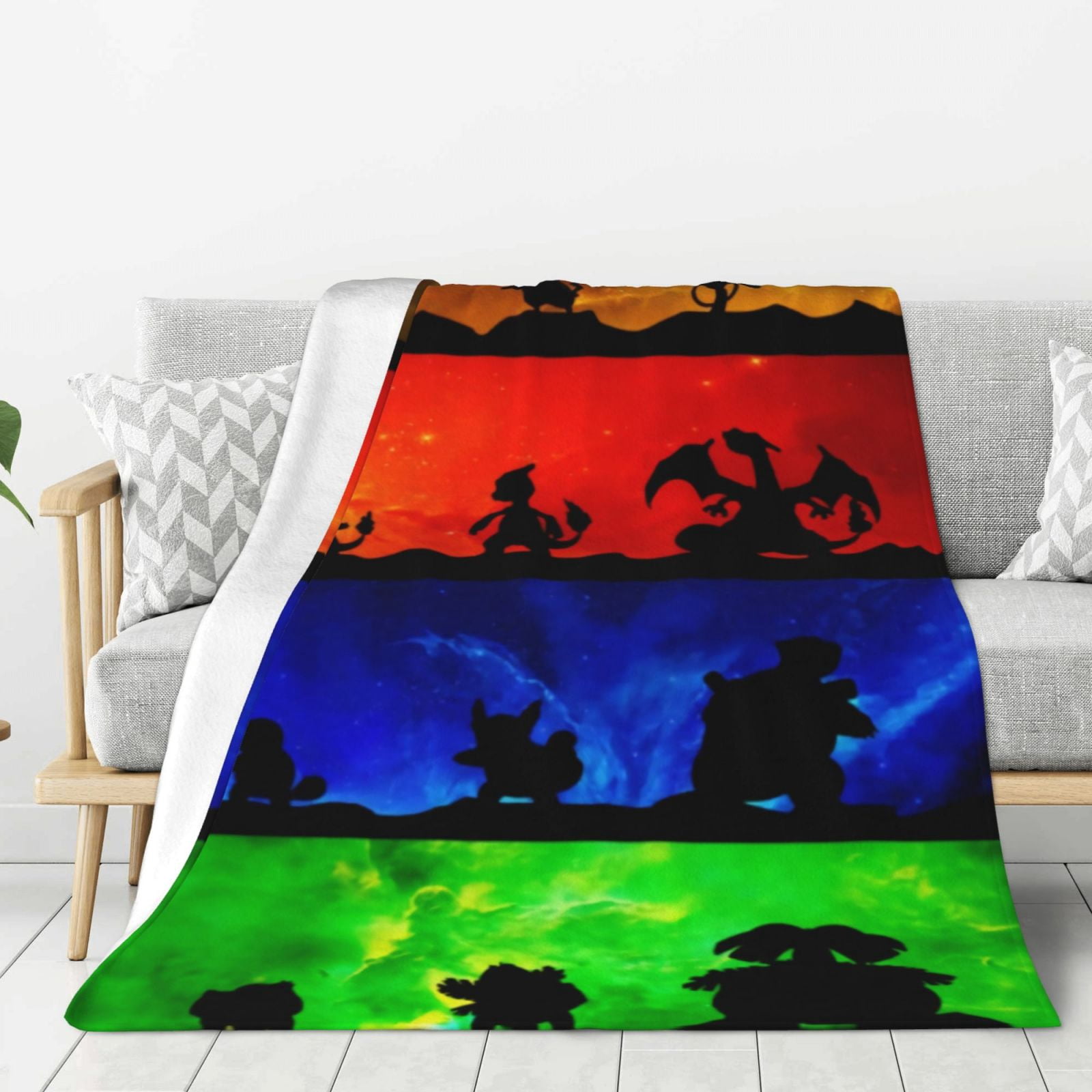 Pokemon Charmander Charizard Squirtle Bulbasaur Cooling Blanket,Throw ...