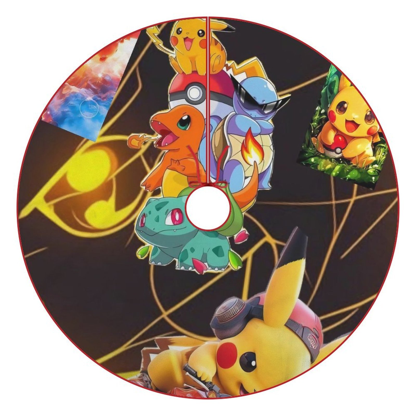 Pokemon Charmander Charizard Squirtle Bulbasaur Large Merry Christmas ...