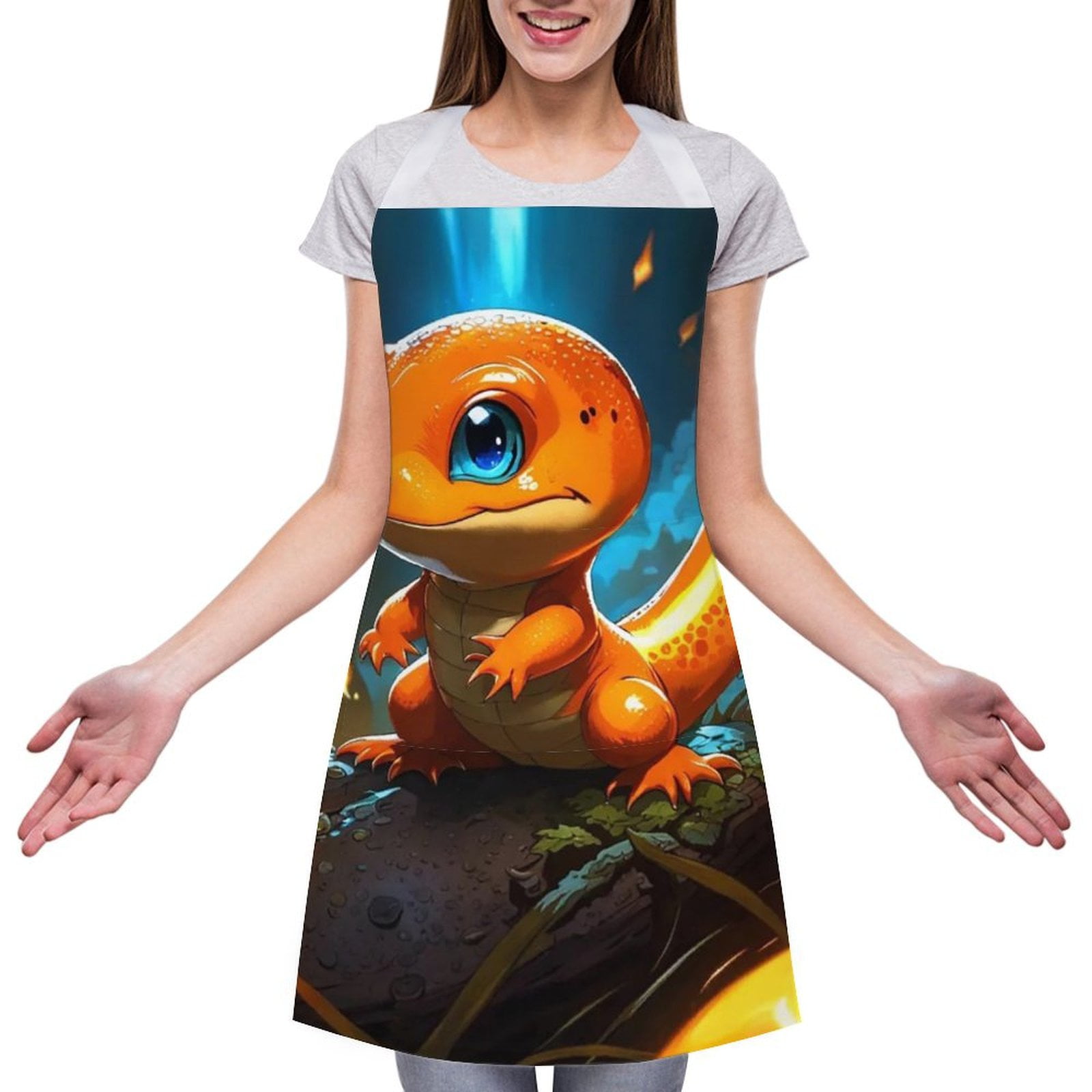 Pokemon_Charmander Chef Aprons Adjustable, Waterproof & Oil-Proof ...