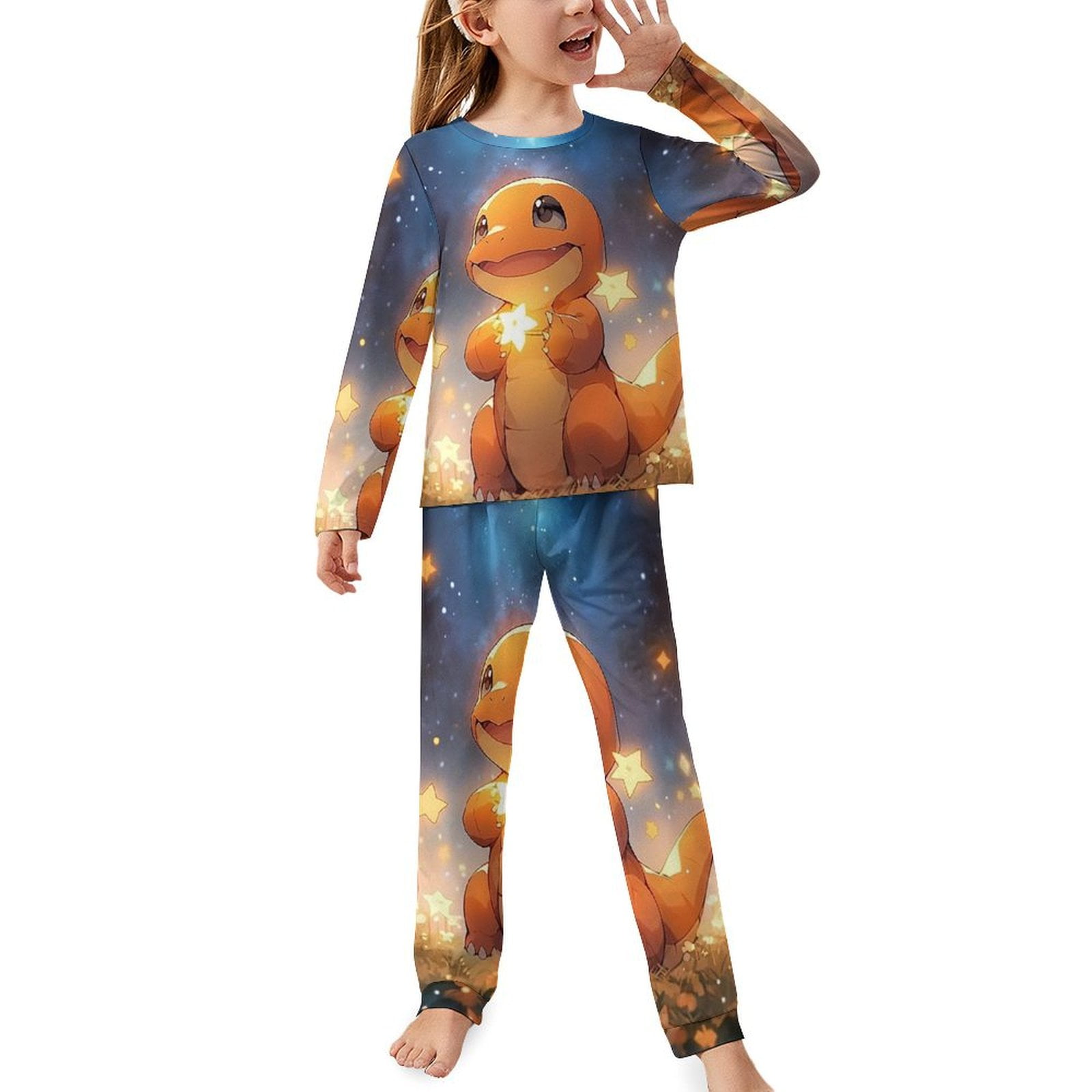 Pokemon_Charmander Child Pajamas Set for Boys Girls 6 Sizes, Long ...