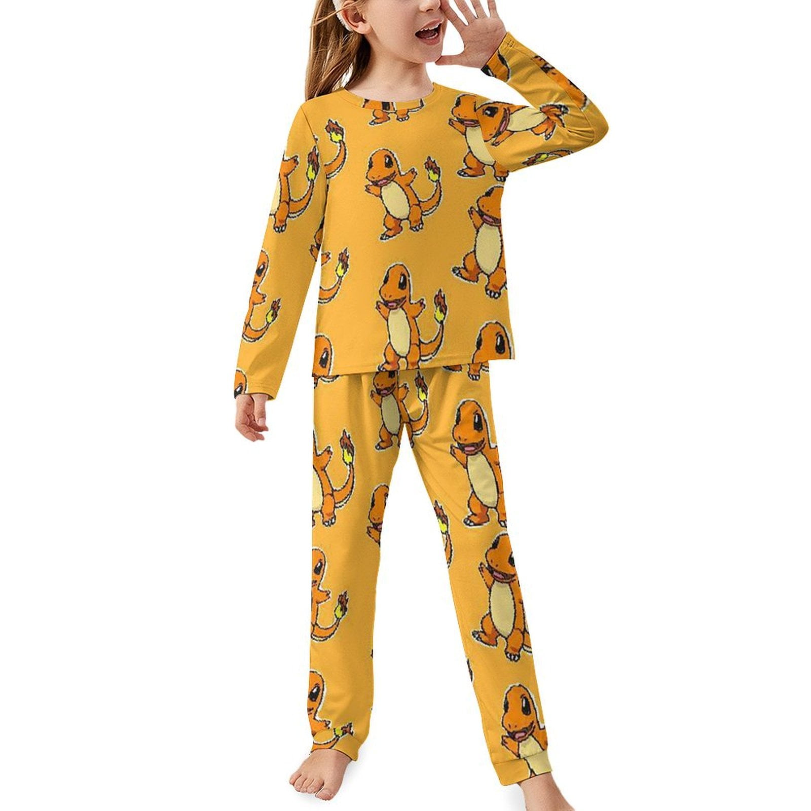 Pokemon_Charmander Child Pajamas Set for Boys Girls 6 Sizes, Long ...