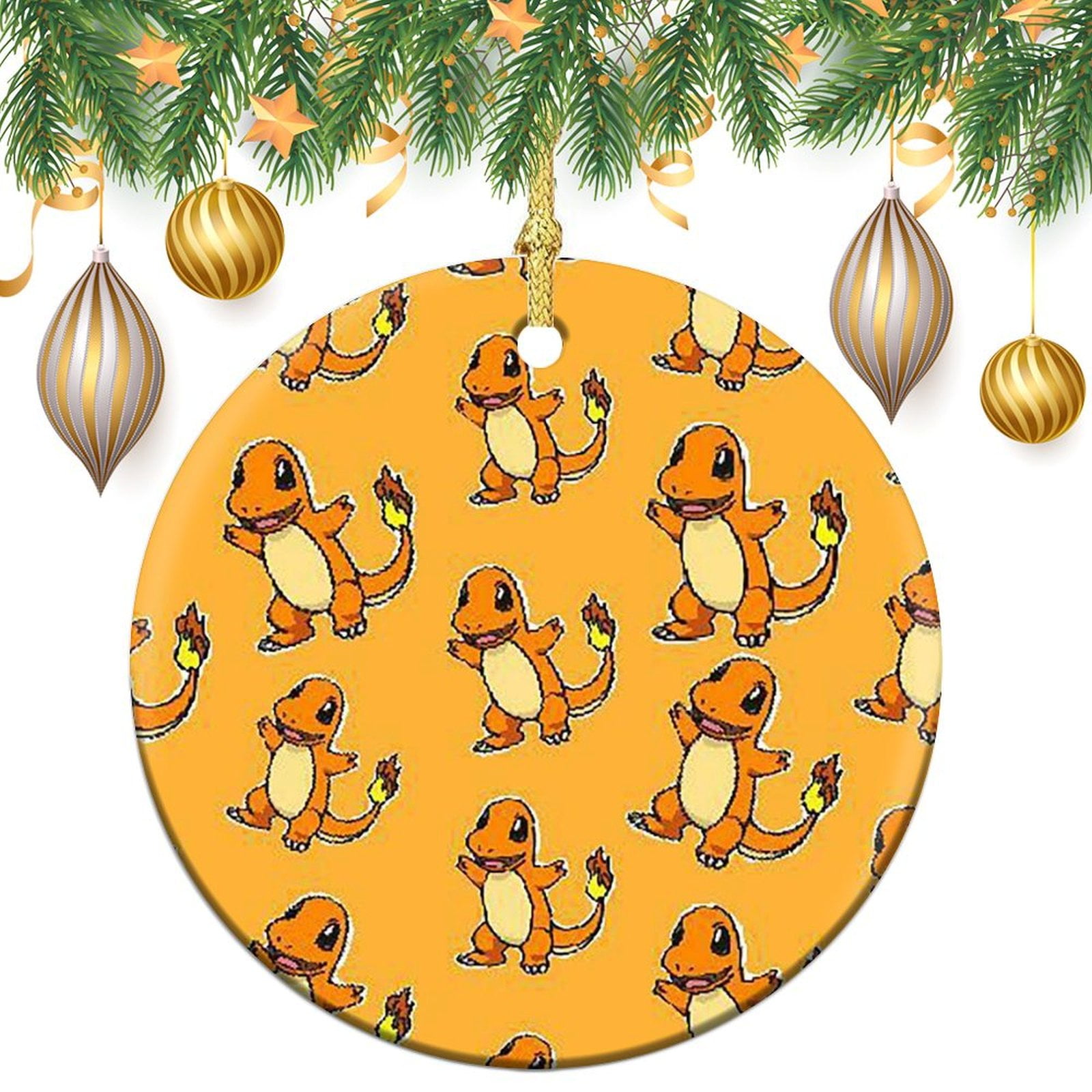 Pokemon_Charmander Christmas Tree Ornaments Double-Sided Design For ...