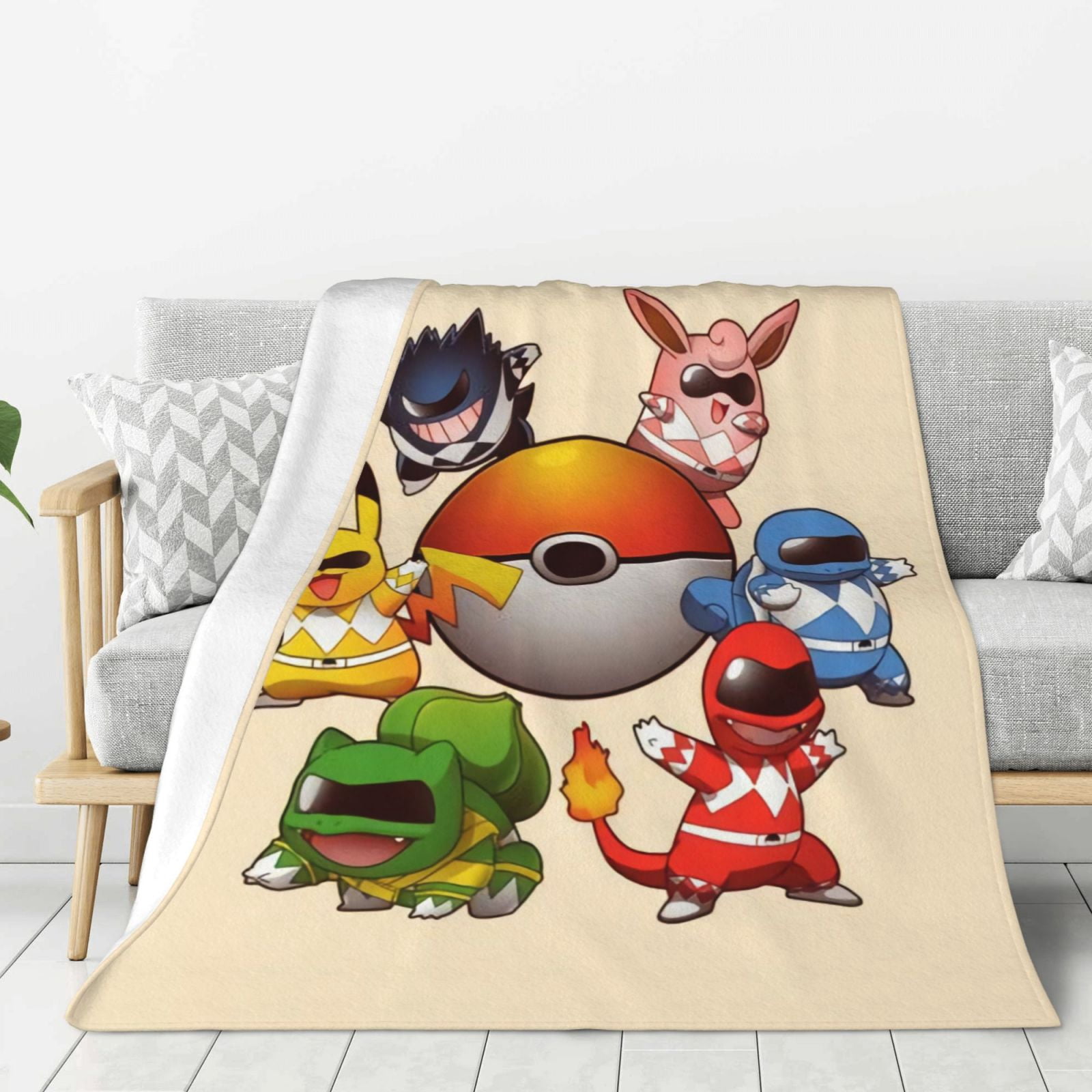 Pokemon - Charmander Squirtle Bulbasaur Blanket for Couch - Super Soft ...