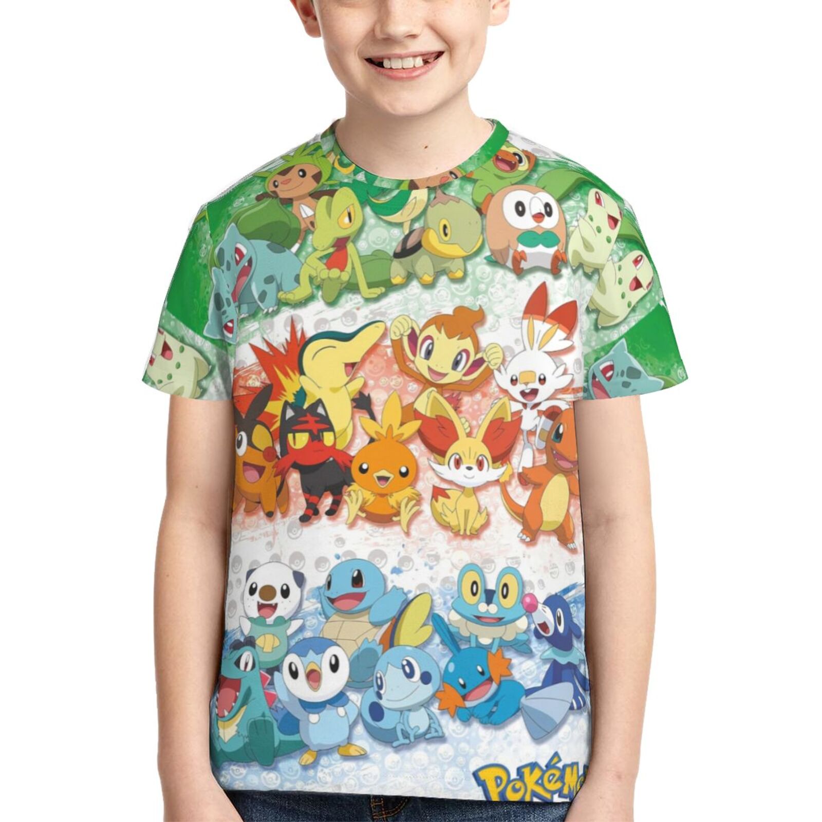 Pokemon-Charmander Squirtle Bulbasaur Boys T Shirts - Youth Big Kids ...