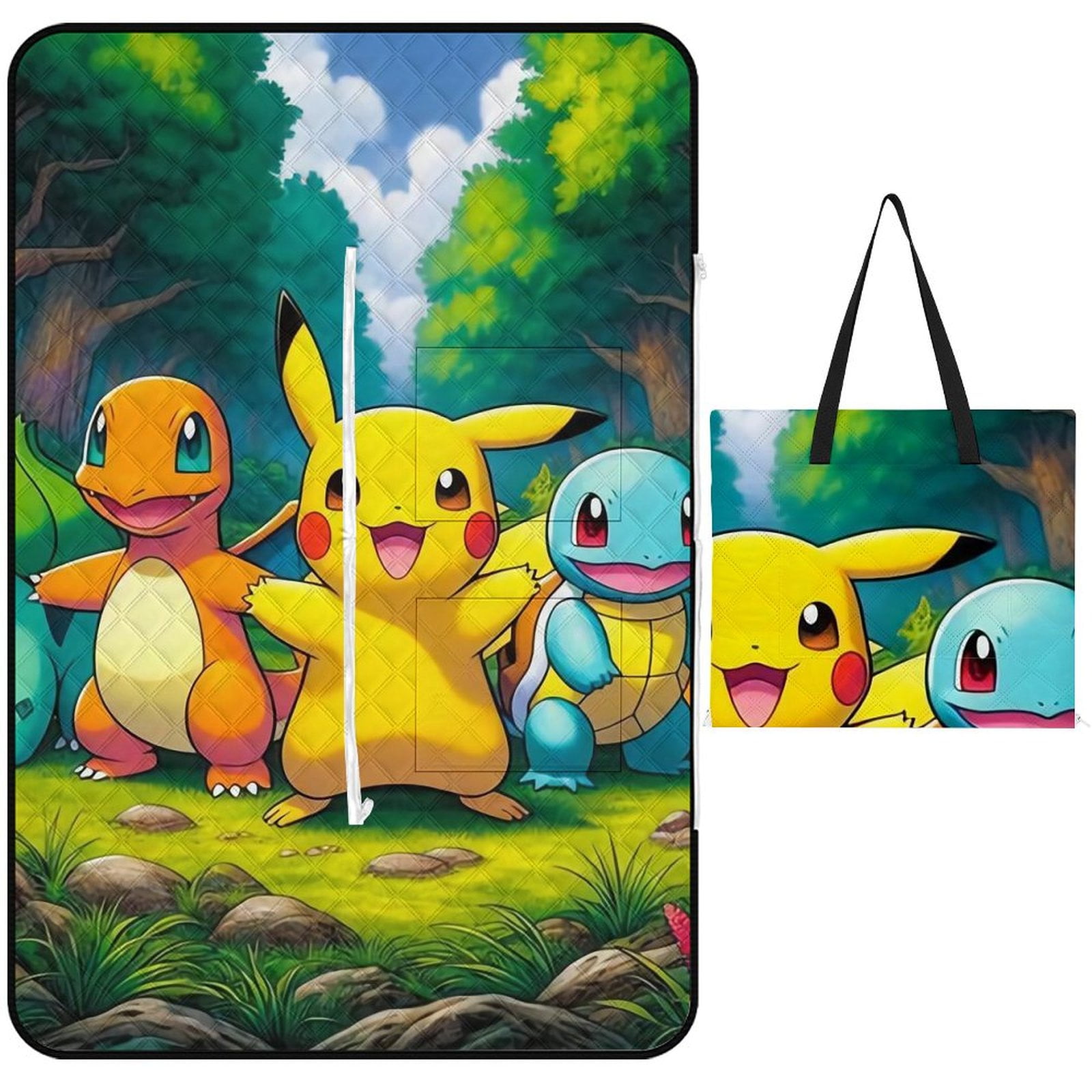 Pokemon- Charmander Squirtle Bulbasaur Extra Large Picnic Outdoor ...