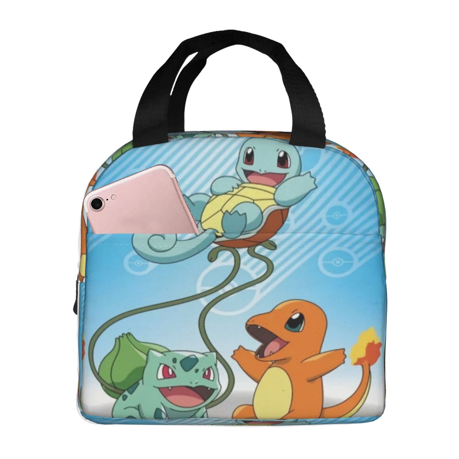 Pokemon Charmander Squirtle Bulbasaur Lunch Bag for Men & Women,Lunch ...
