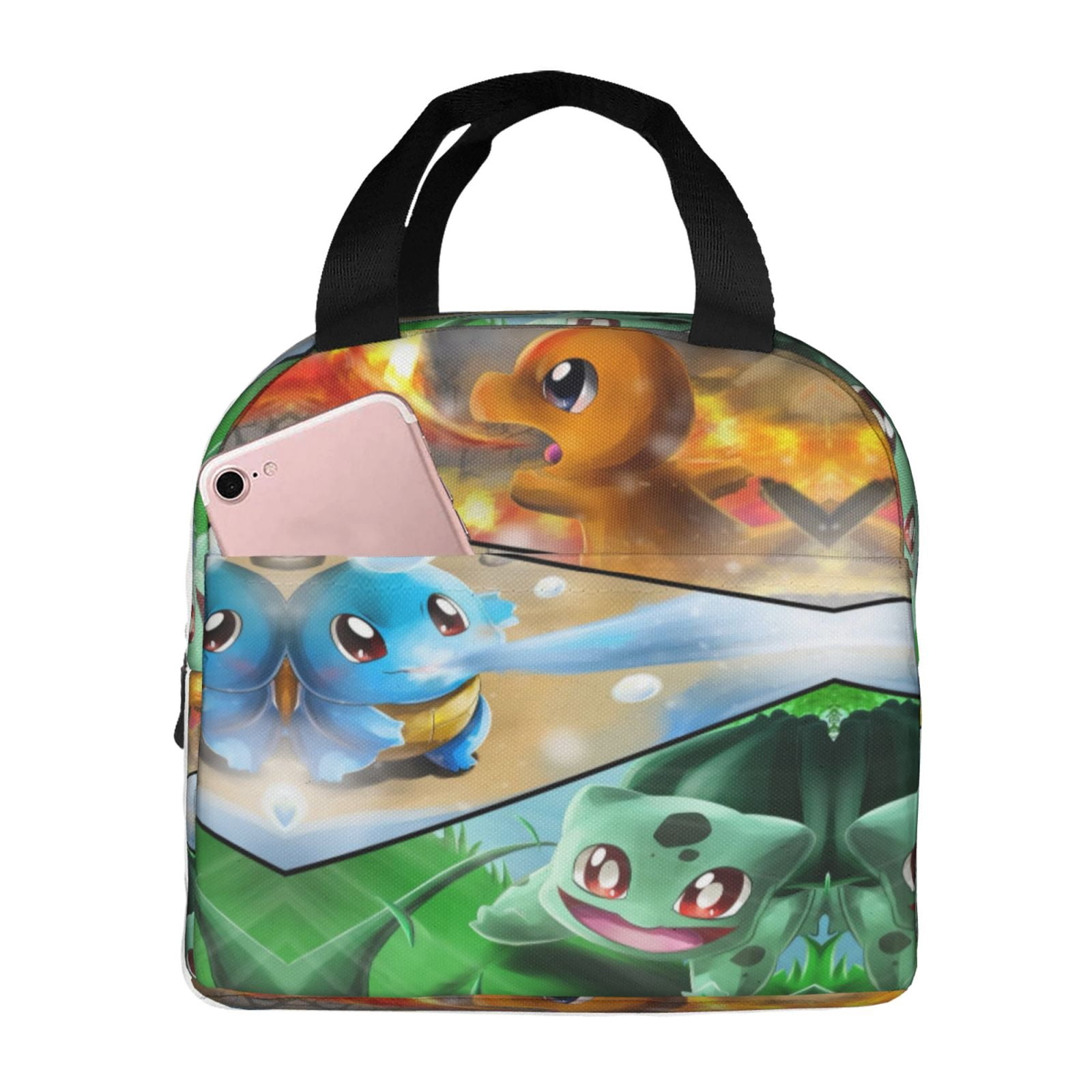 Pokemon-Charmander Squirtle Bulbasaur Lunch Box for Women Men,Lunch Bag ...