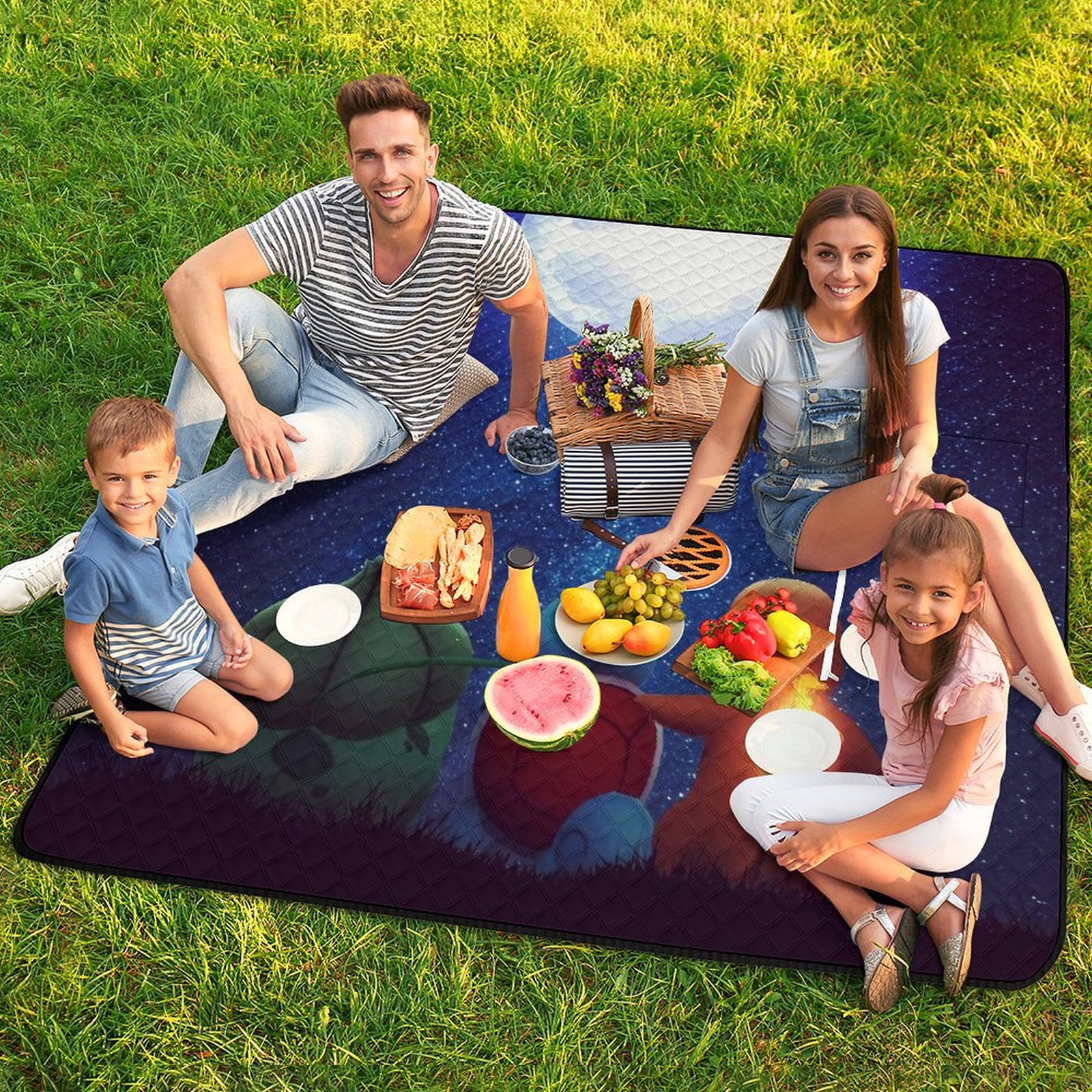 Pokemon Charmander Squirtle Bulbasaur Picnic Blanket Outdoor Extra ...