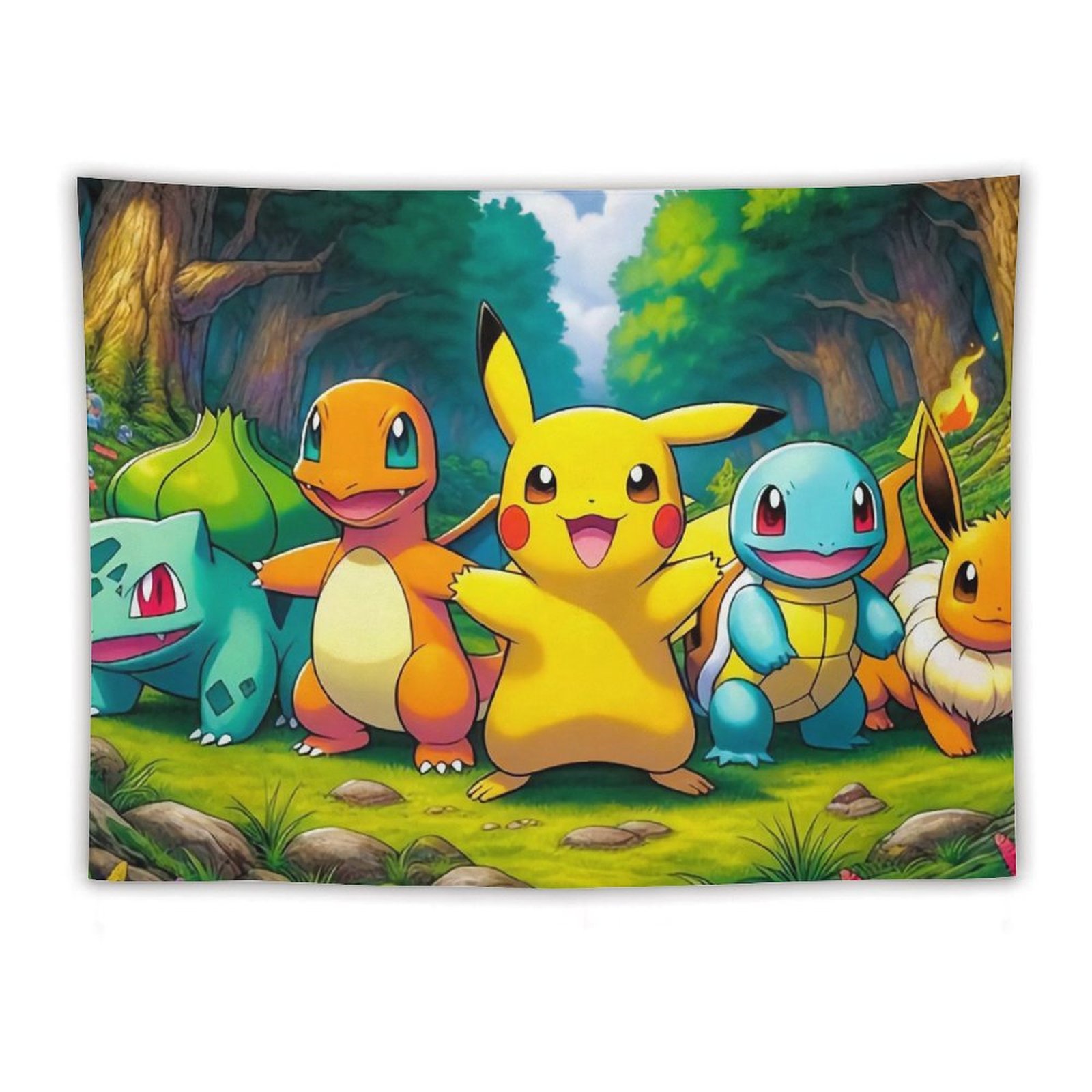 Pokemon- Charmander Squirtle Bulbasaur Tapestry,Pokemon- Charmander ...