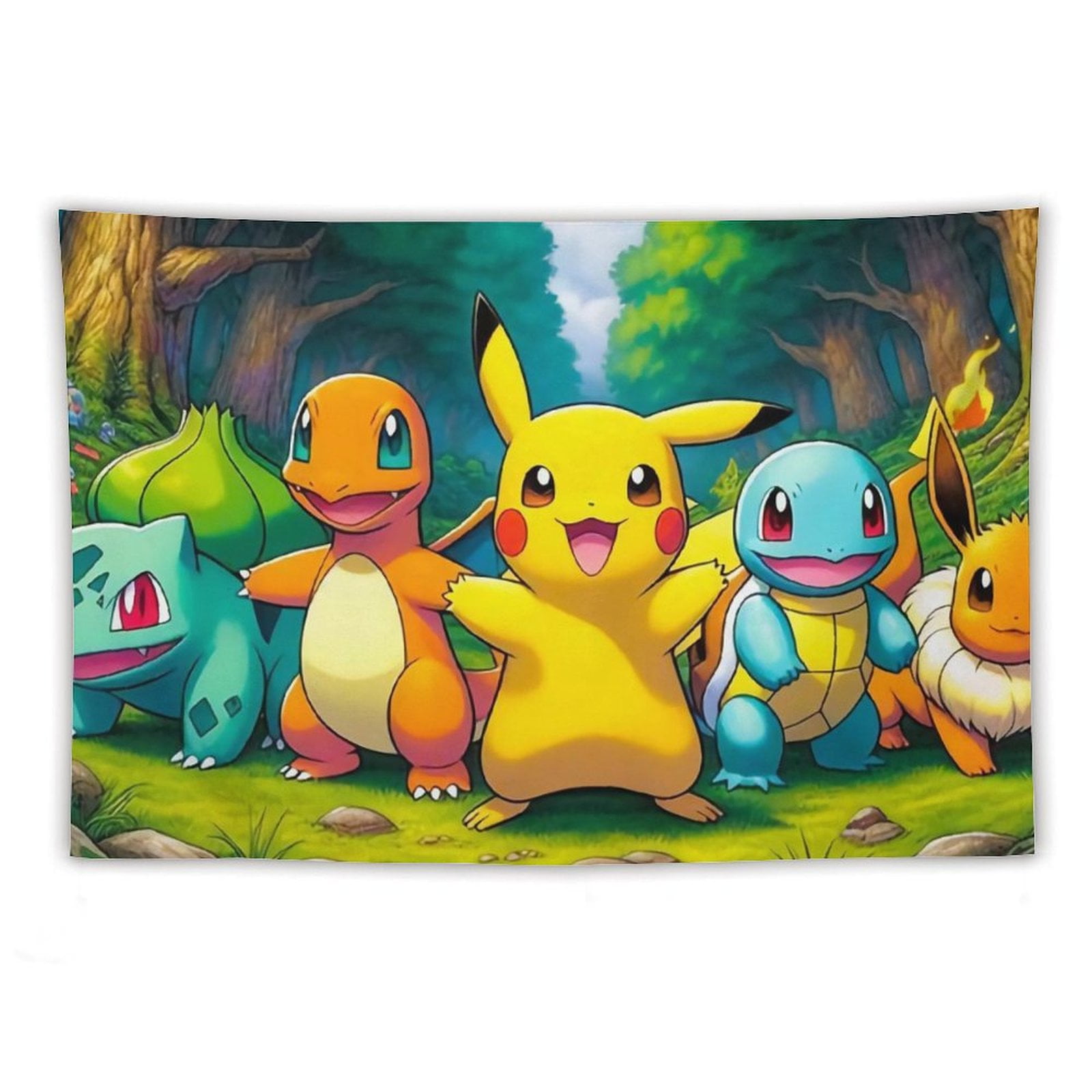Pokemon- Charmander Squirtle Bulbasaur Tapestry,Pokemon- Charmander ...