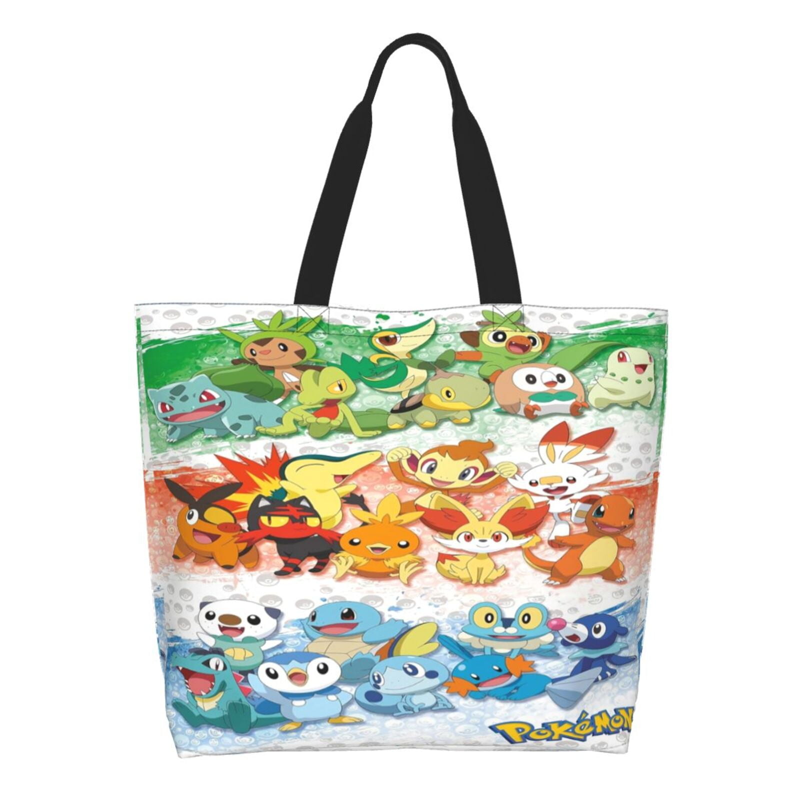 Pokemon-Charmander Squirtle Bulbasaur Tote Bag,Tote Bag for Women ...