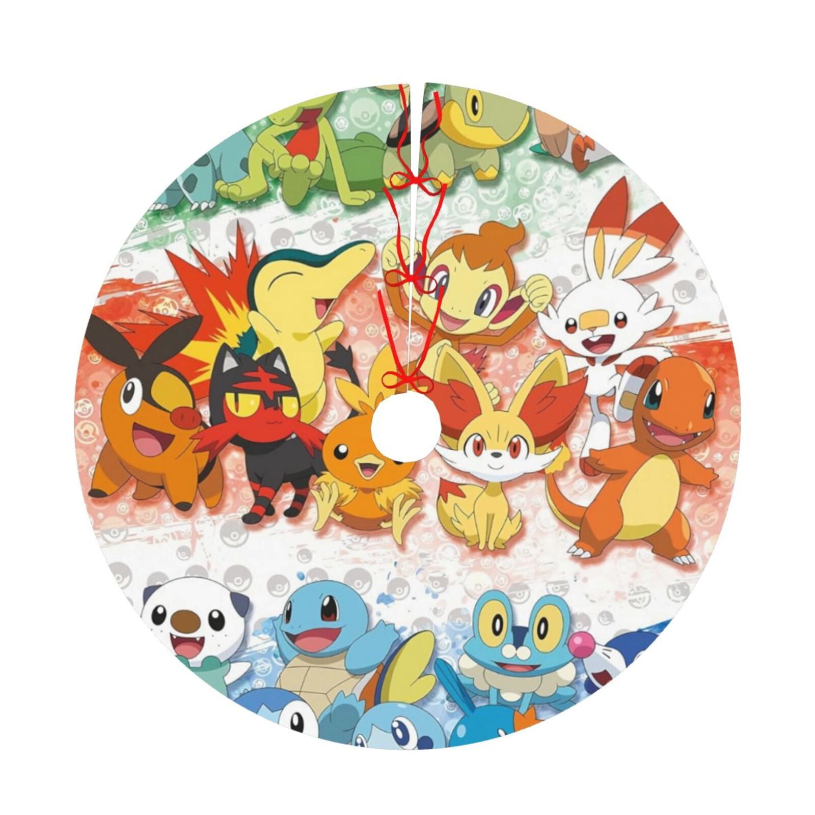 Pokemon-Charmander Squirtle Bulbasaur Tree Skirt 48 inch Tree Skirt ...