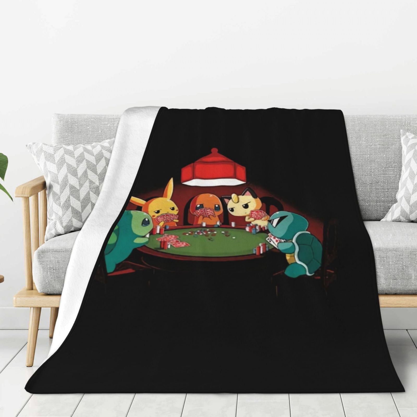 Pokemon- Charmander, Squirtle, Bulbasaur playing cards Blanket for ...