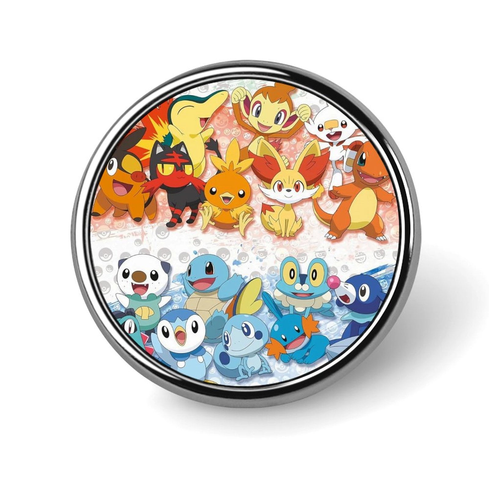 Pokemon-Charmander Squirtle Bulbasaur6 Aluminium Alloy Round Badge Brooch Lapel Pin Button ...