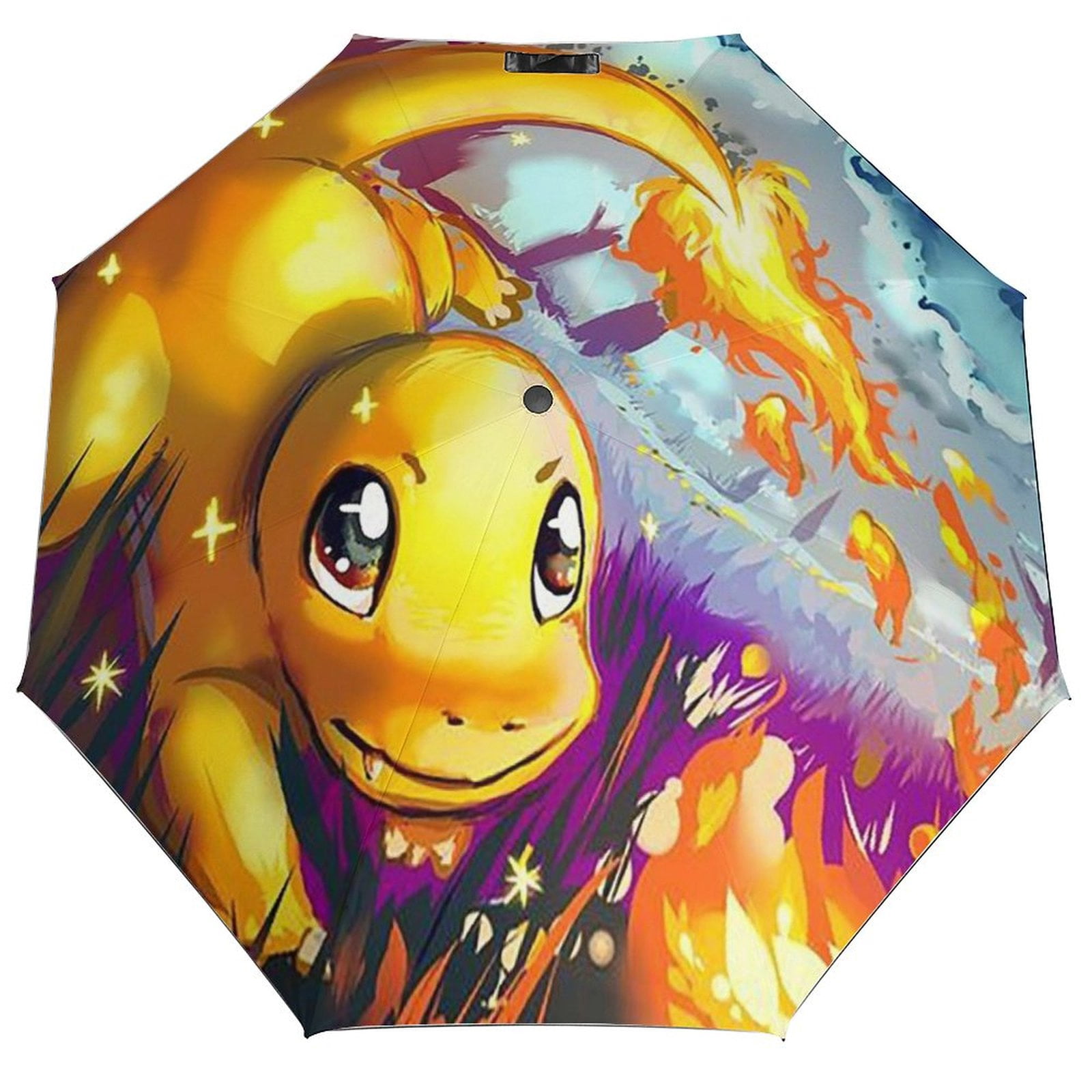 Pokemon Charmander Sun umbrella Automatic Open/Close Sun Rain Travel ...