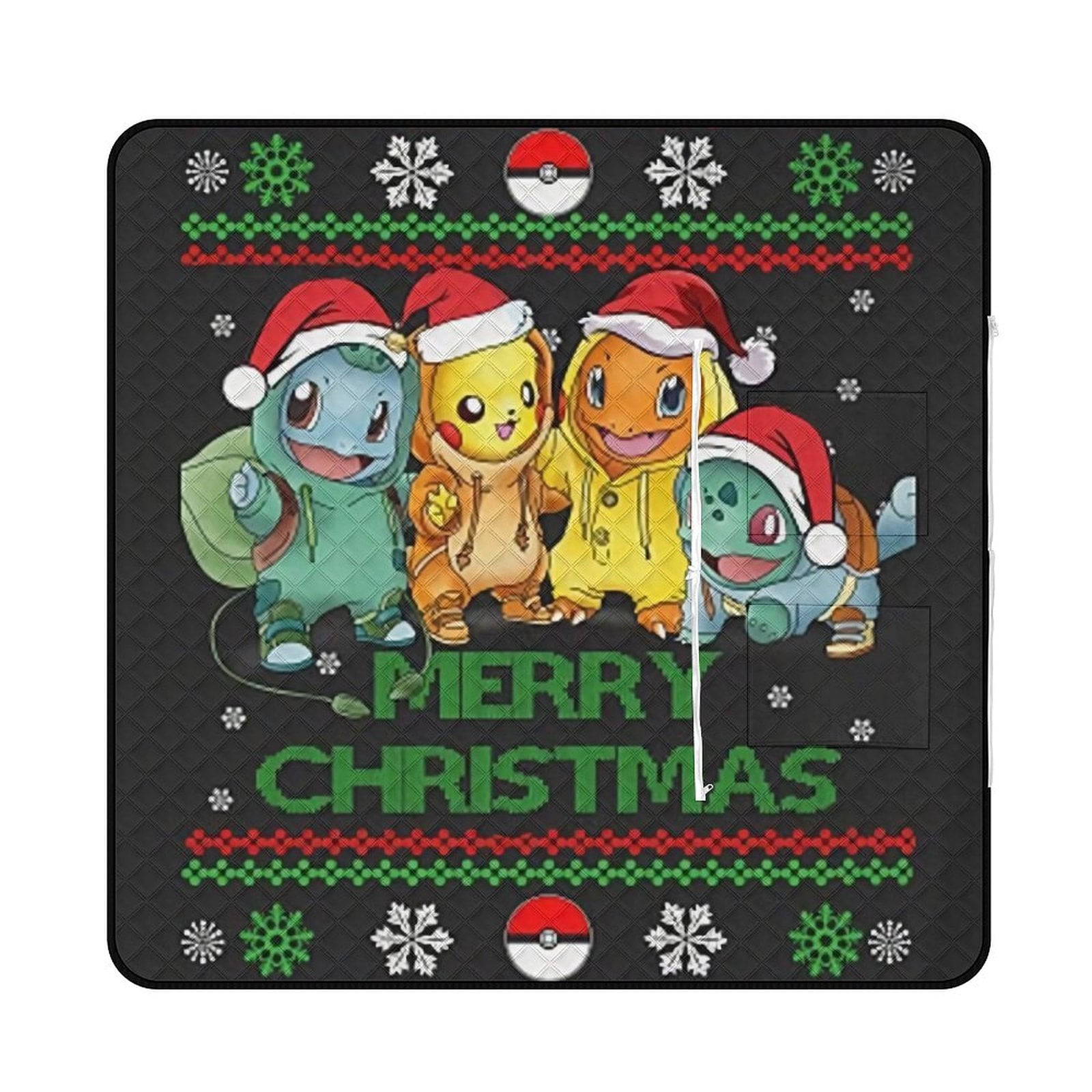 Pokemon Christmas Charmander Squirtle Bulbasaur Extra Large Picnic ...