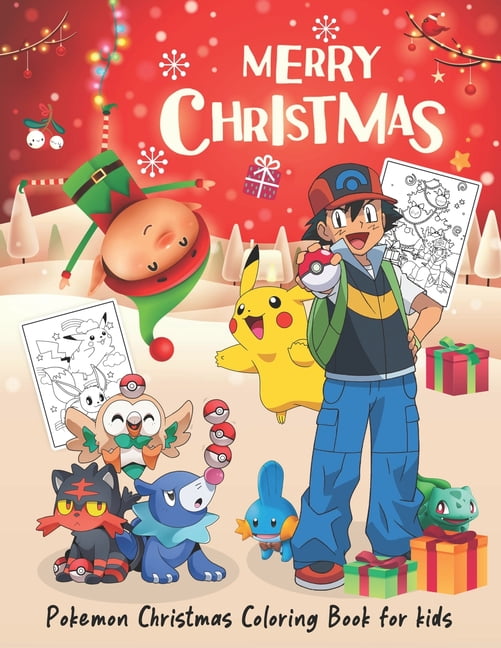 Pokemon Christmas Coloring Book : Fantastic Coloring Book For Kids And ...