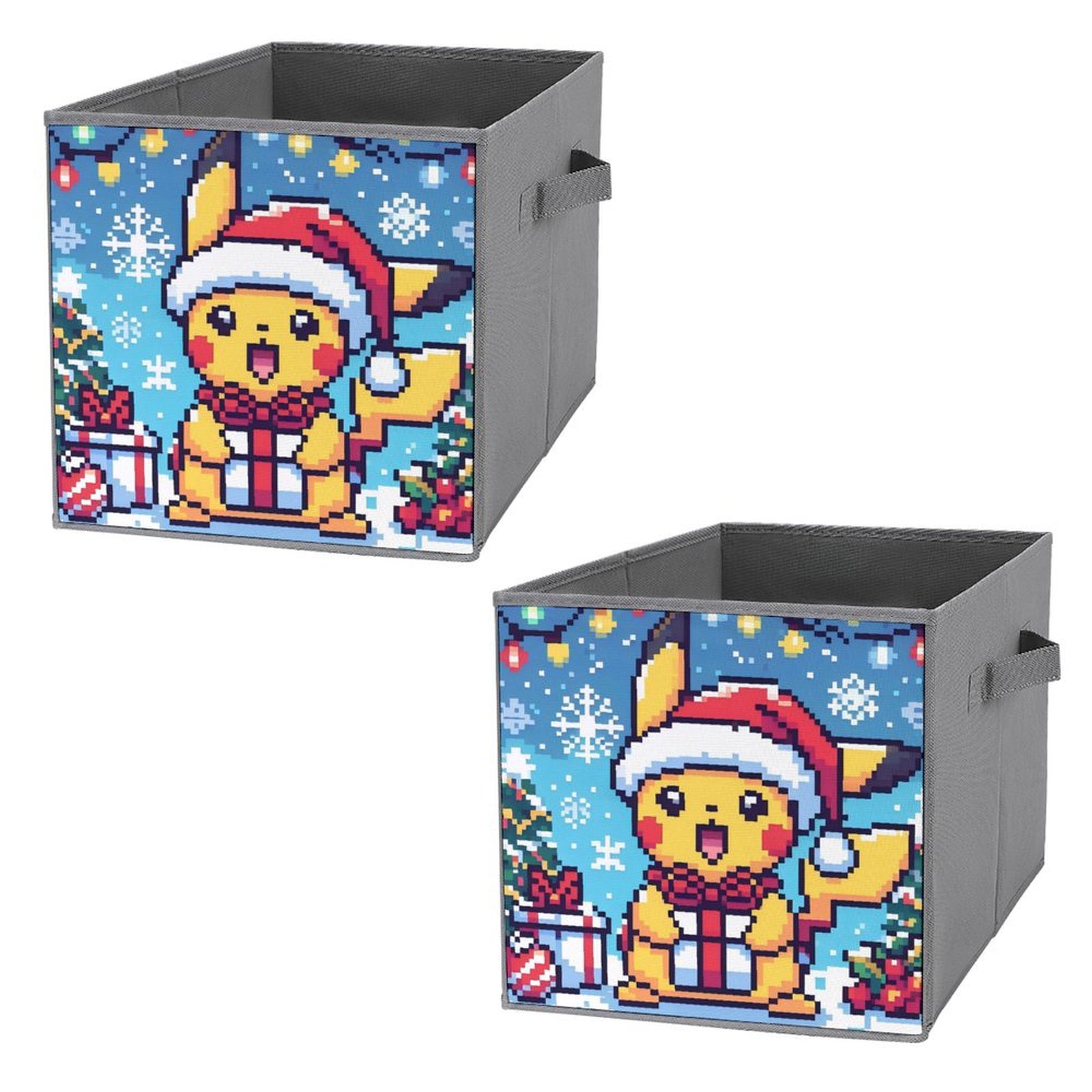 Pokemon Christmas Folding rectangular closet storage bins with handles ...