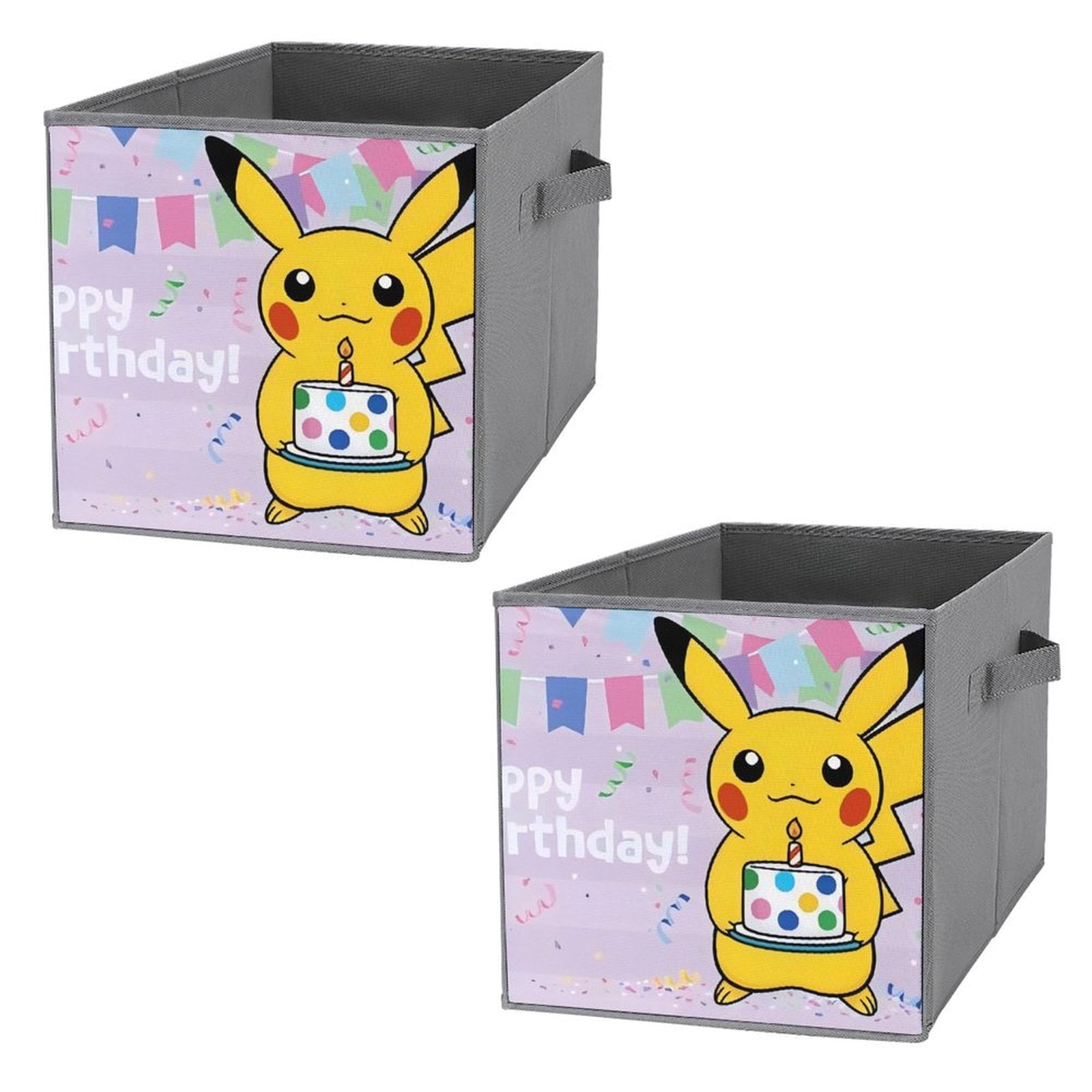 Pokemon Christmas Folding rectangular closet storage bins with handles ...