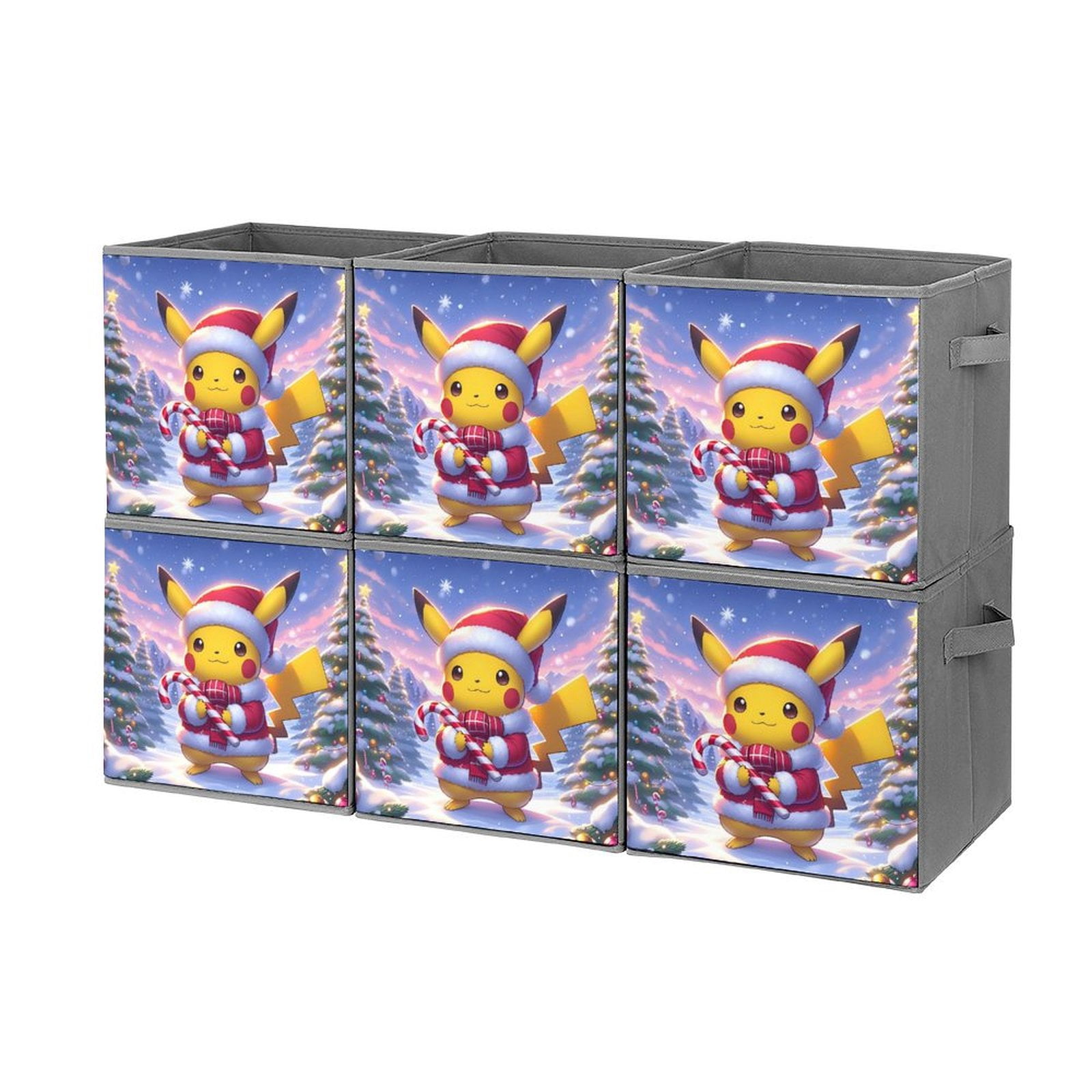 Pokemon Christmas Folding rectangular closet storage bins with handles ...