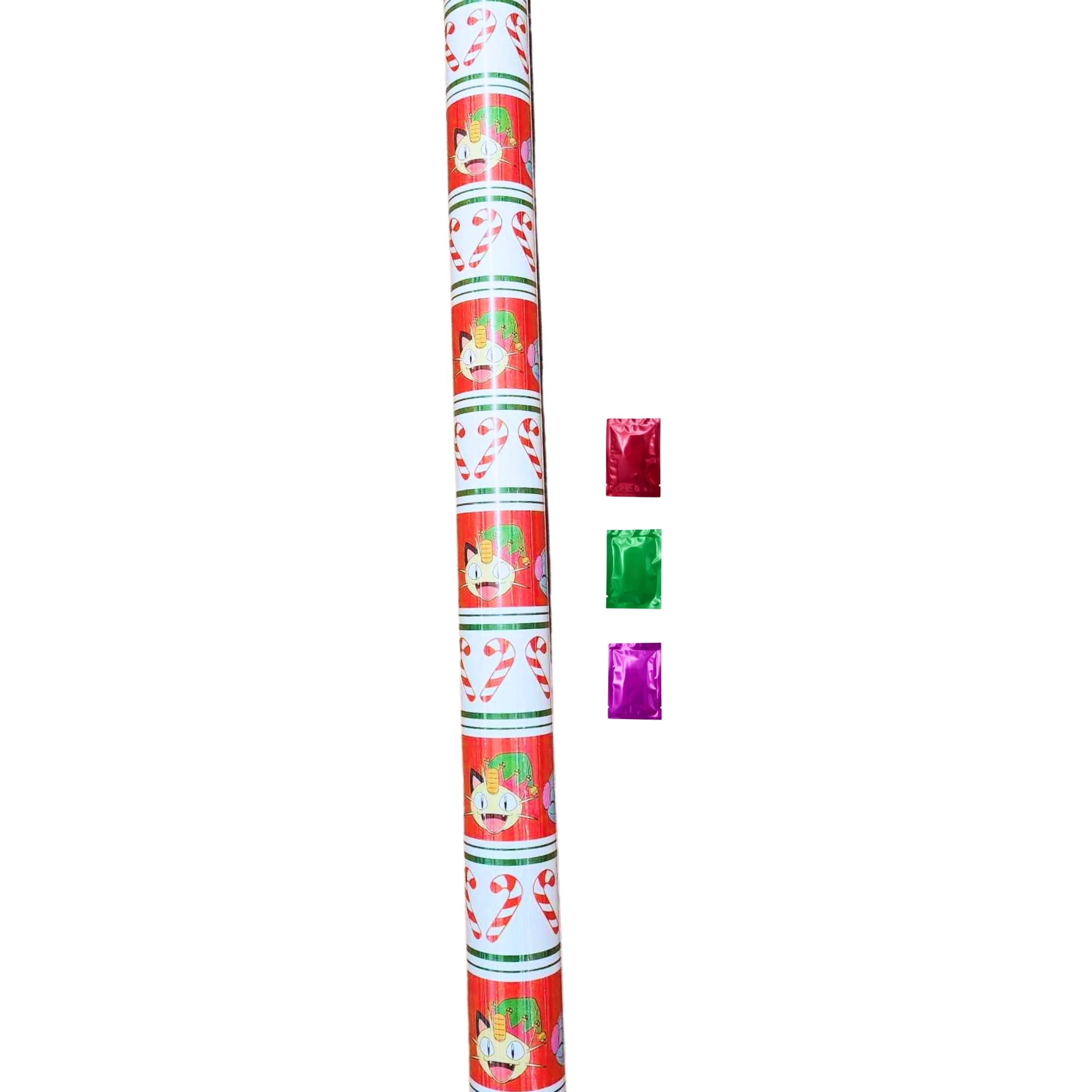 Pokemon Christmas Wrapping Paper 1 Roll 60 Sq Ft, Red White Jumbo Gift ...