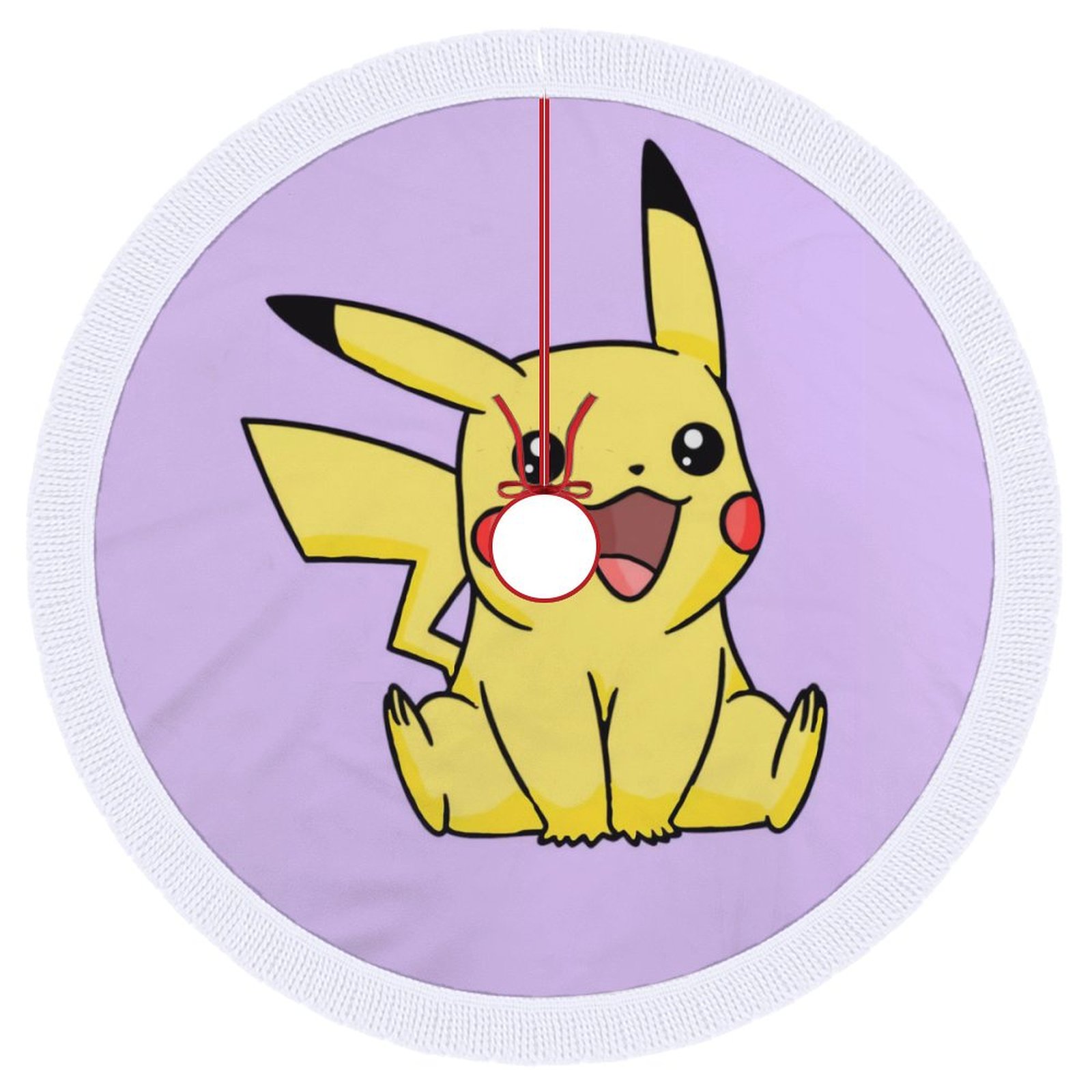 Pokemon Christmas tree skirt Christmas tree mat with fringe ornaments ...
