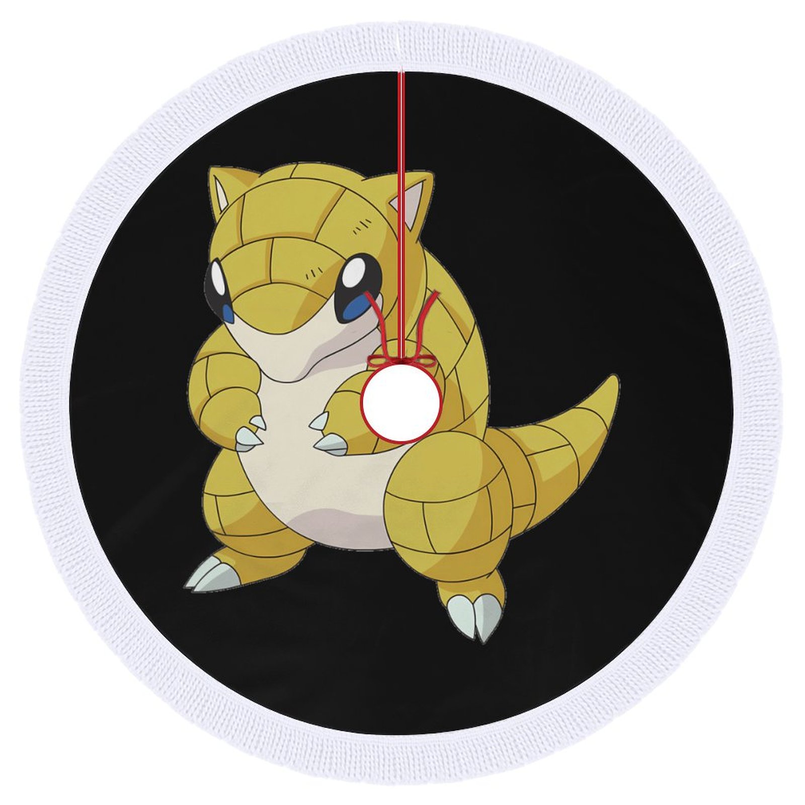 Pokemon Christmas tree skirt Christmas tree mat with fringe ornaments ...
